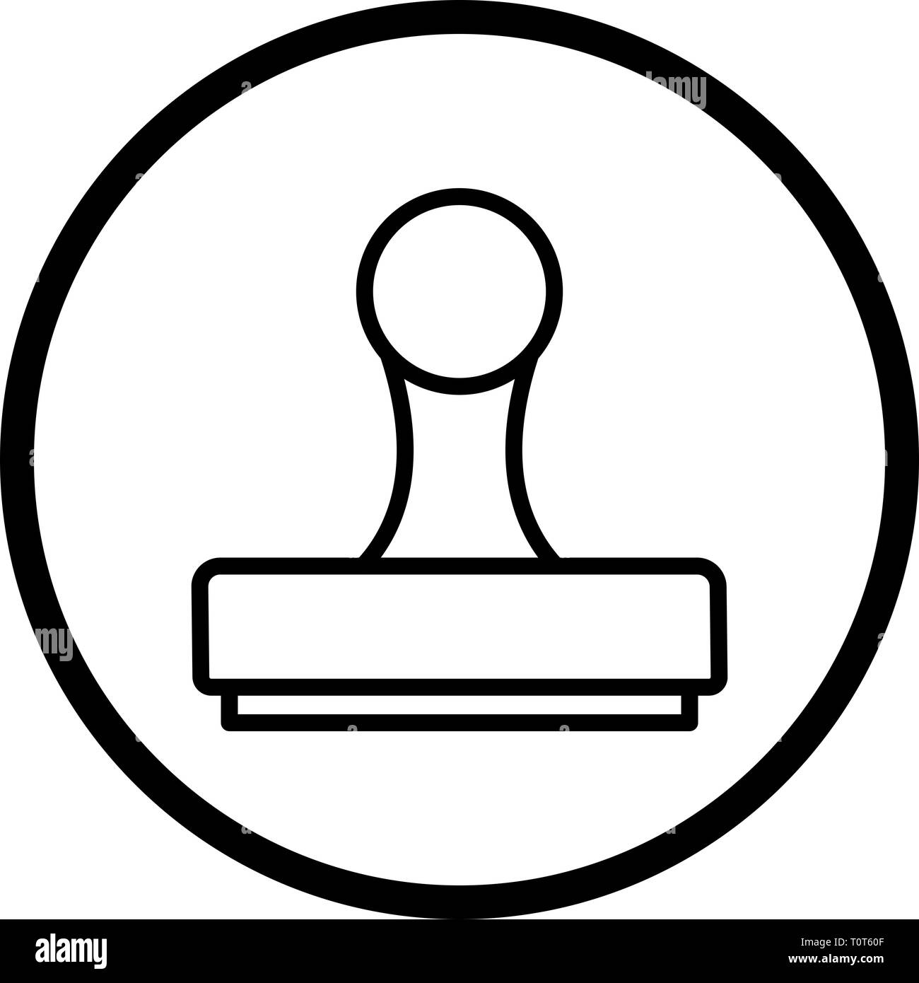 Illustration Stamp Icon Stock Photo - Alamy