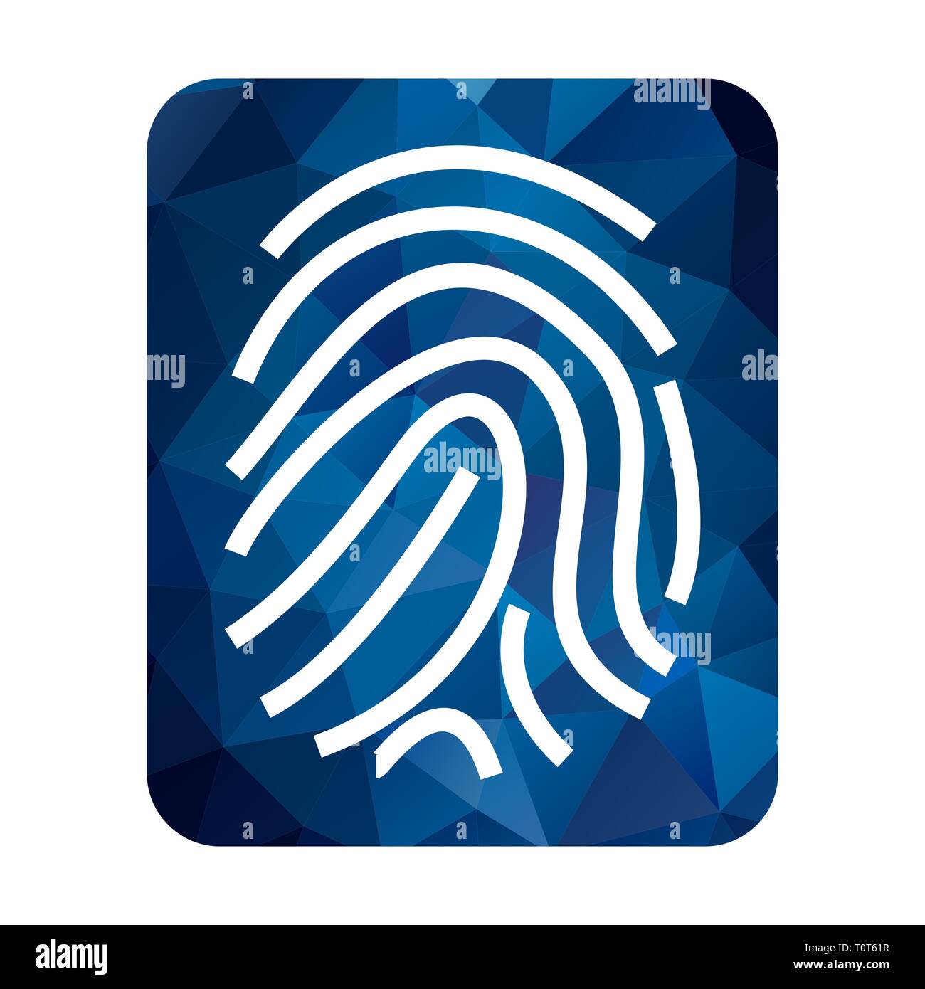 Illustration Finger Print Icon Stock Photo - Alamy