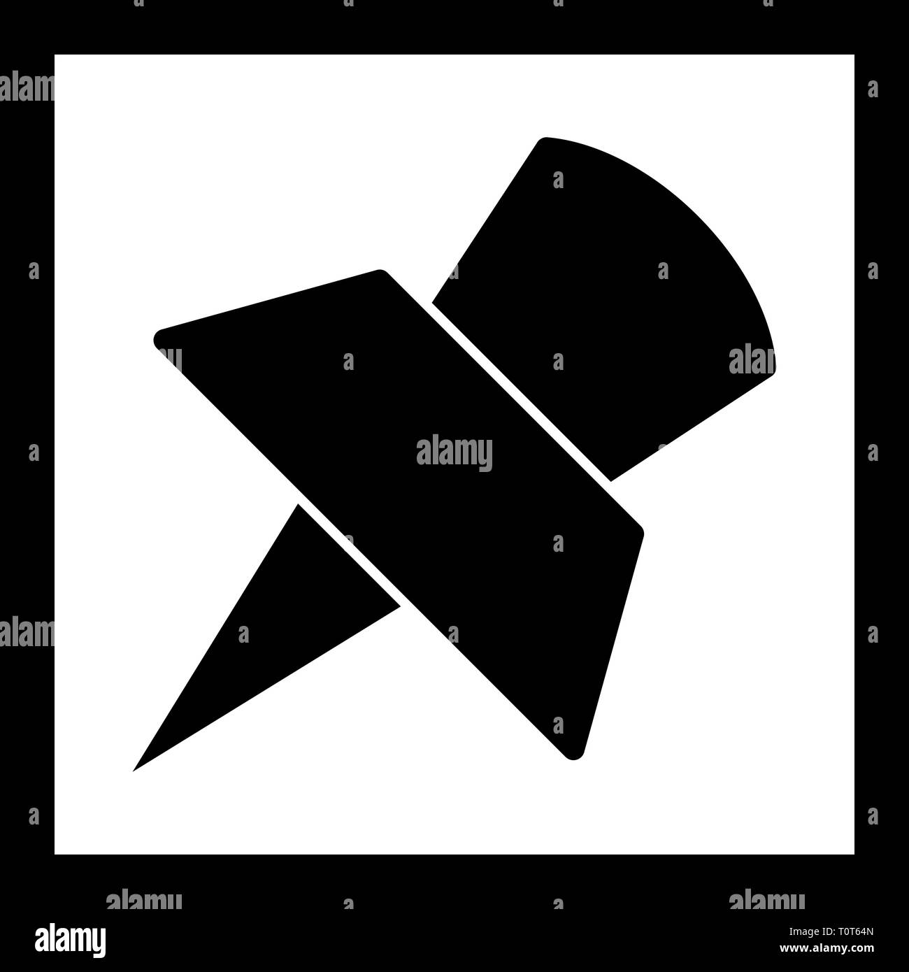Illustration Pin Icon Stock Photo Alamy