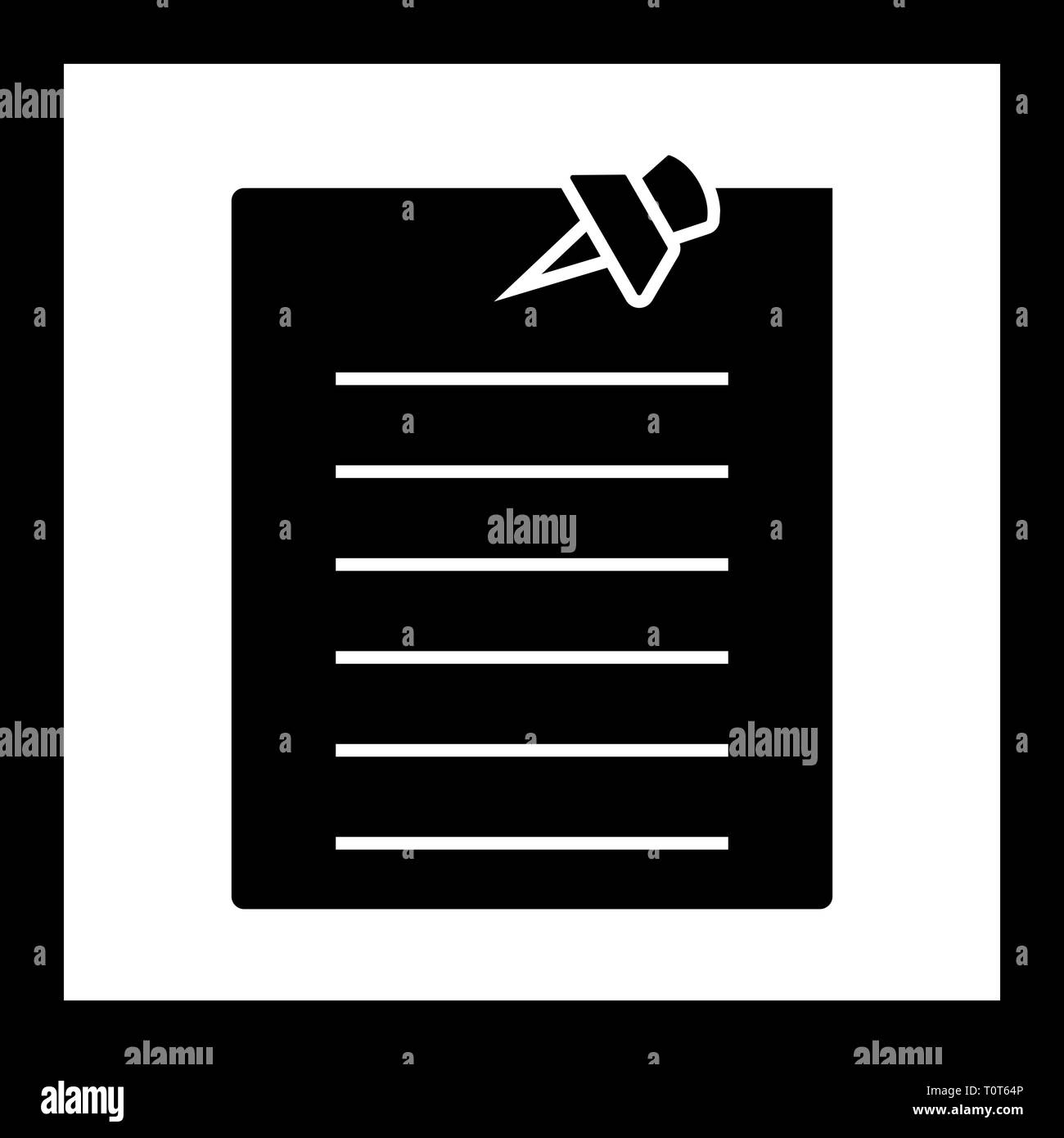 Illustration Post it Icon Stock Photo - Alamy