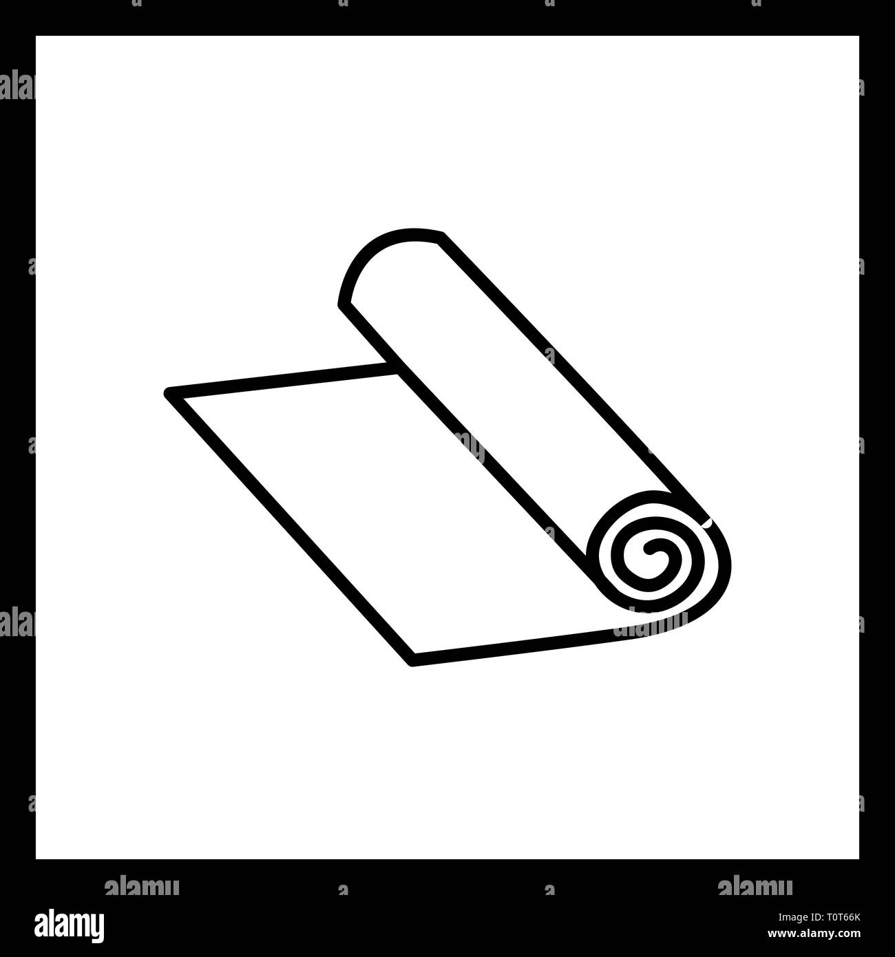 Illustration Paper Roll Icon Stock Photo - Alamy