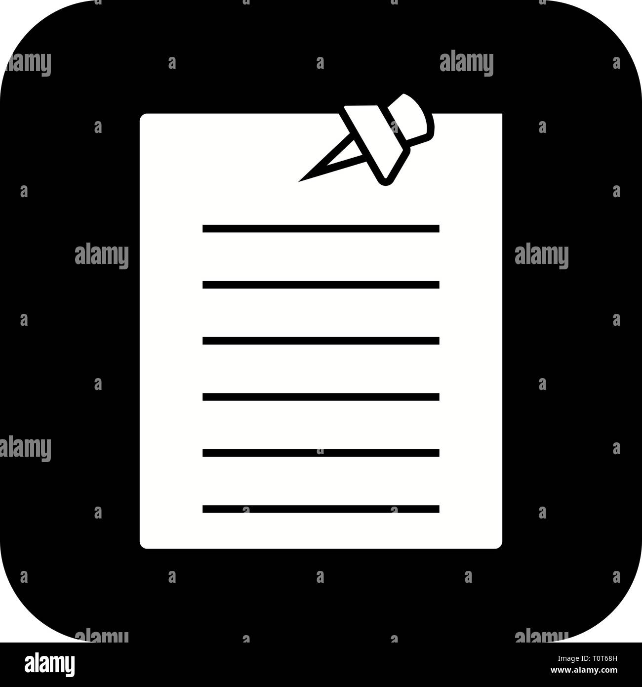 Illustration Post it Icon Stock Photo - Alamy