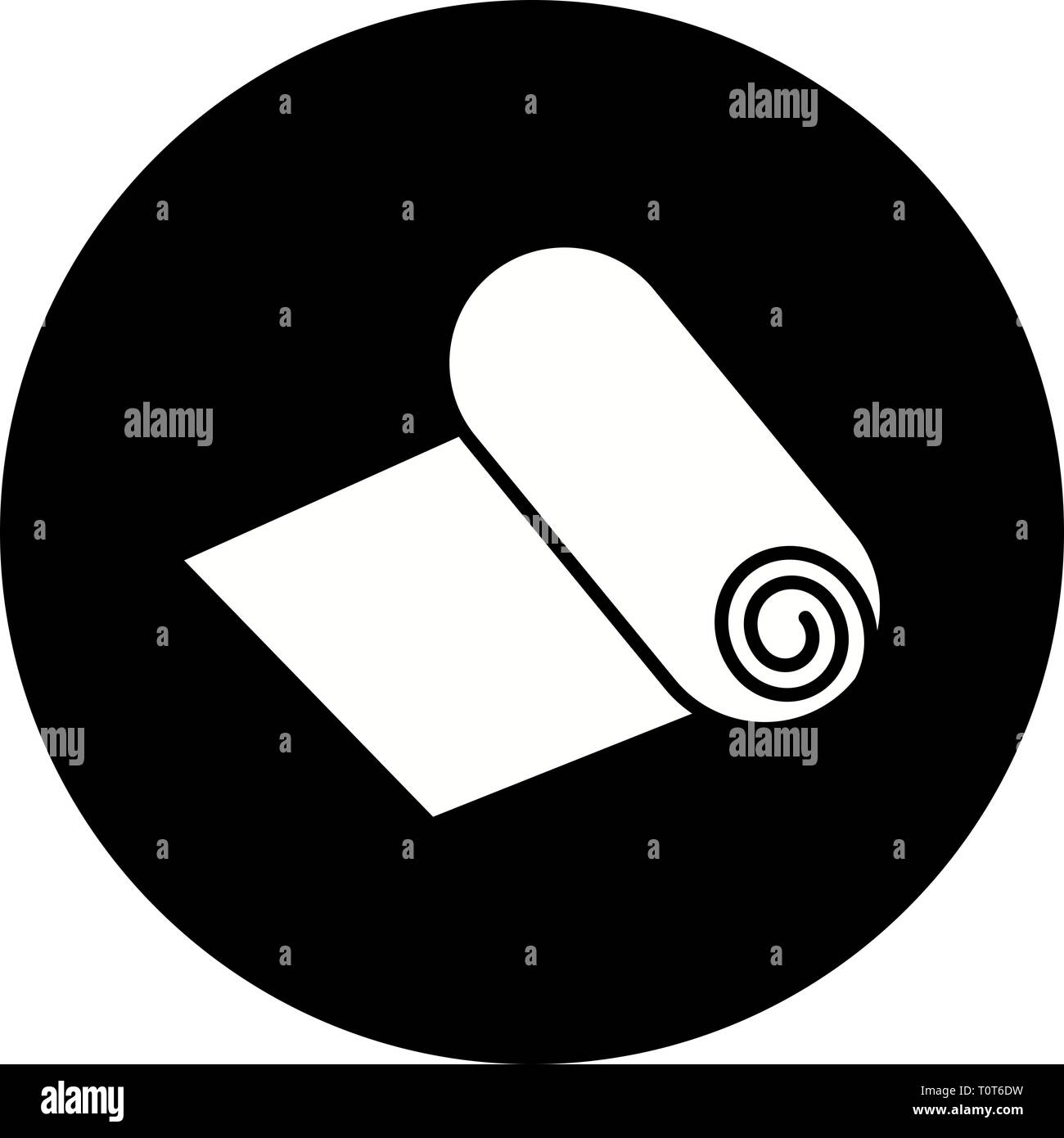 Illustration Paper Roll Icon Stock Photo - Alamy