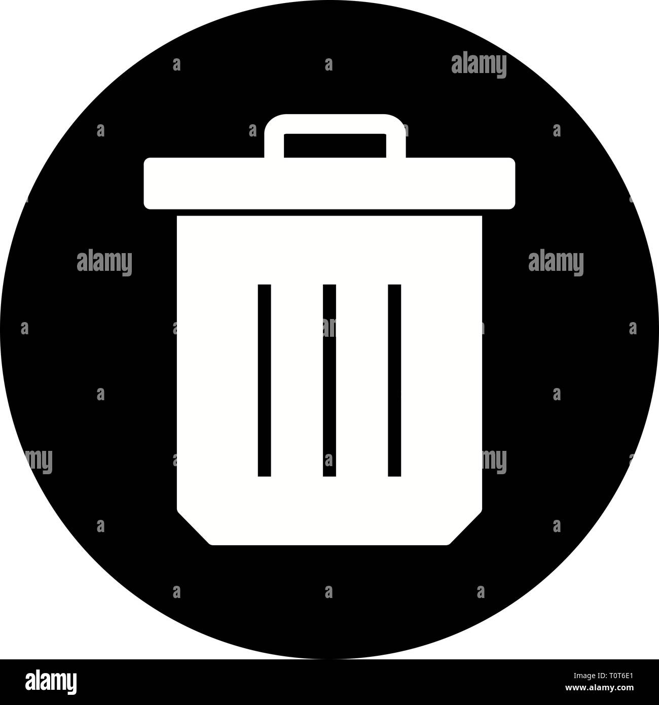 Illustration Trash Icon Stock Photo - Alamy