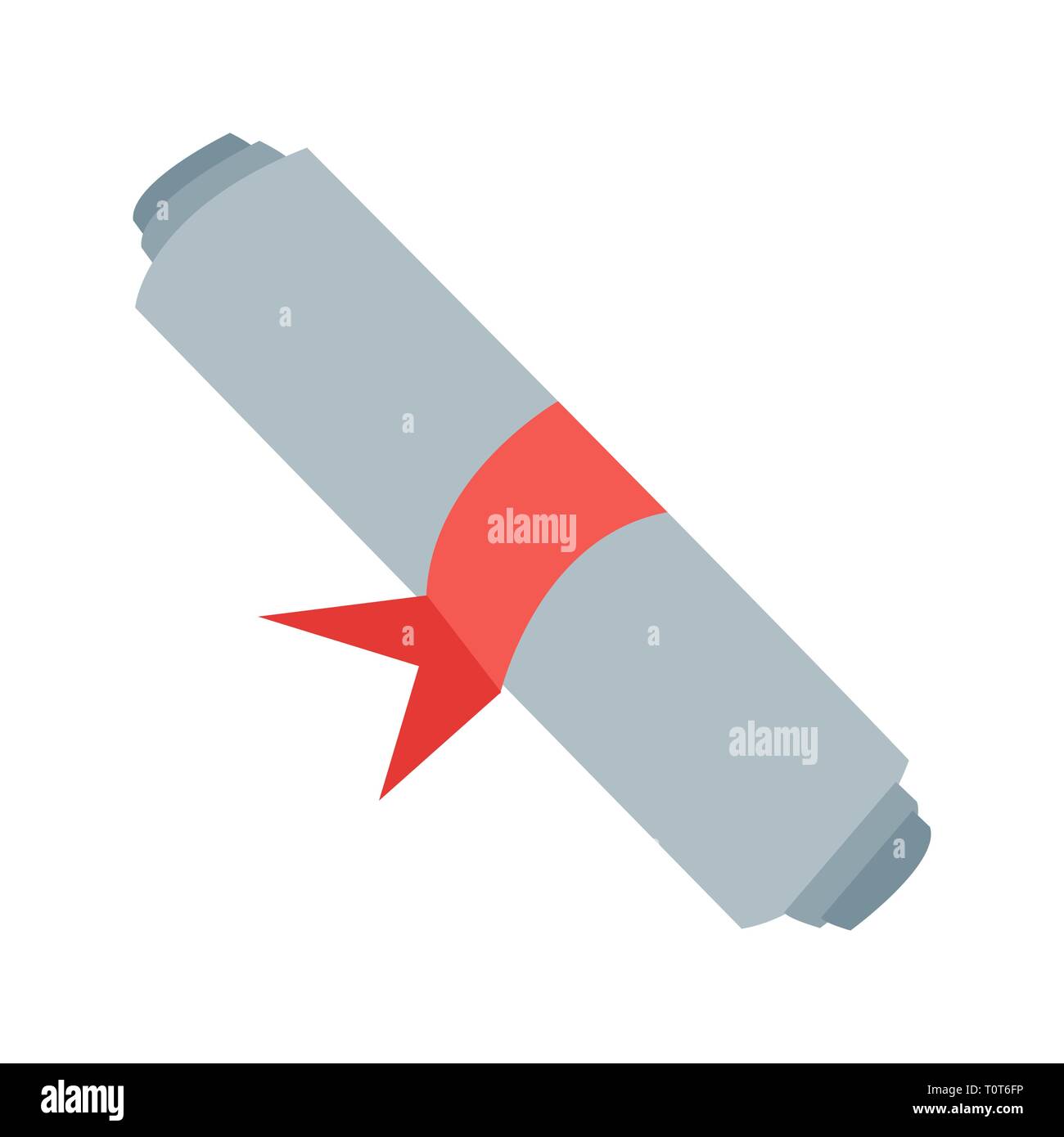 Illustration Paper Roll Icon Stock Photo - Alamy