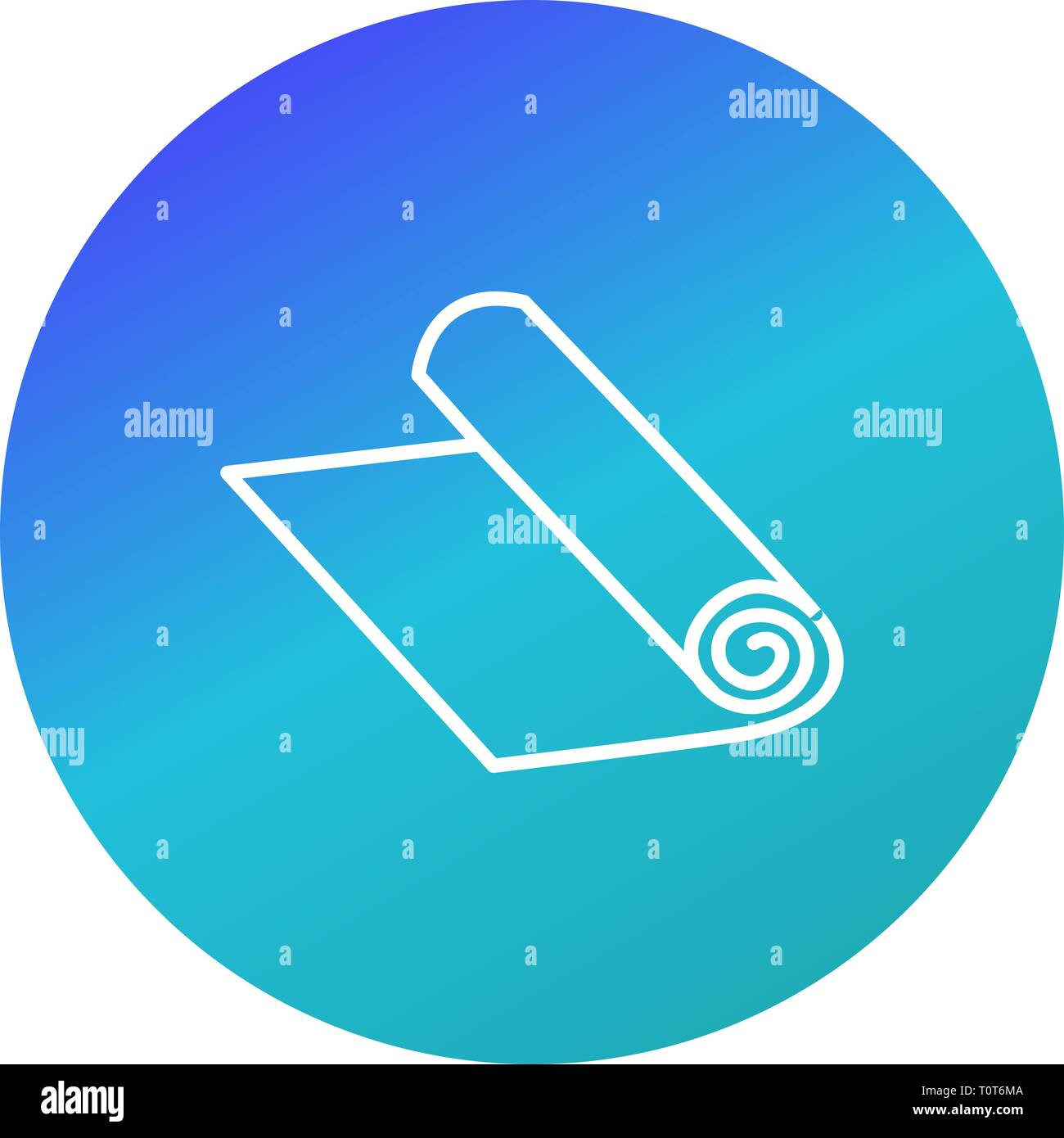 Illustration Paper Roll Icon Stock Photo - Alamy