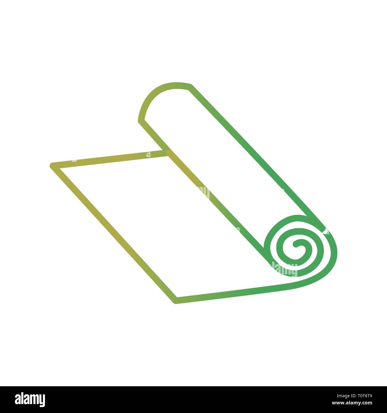 Illustration Paper Roll Icon Stock Photo - Alamy
