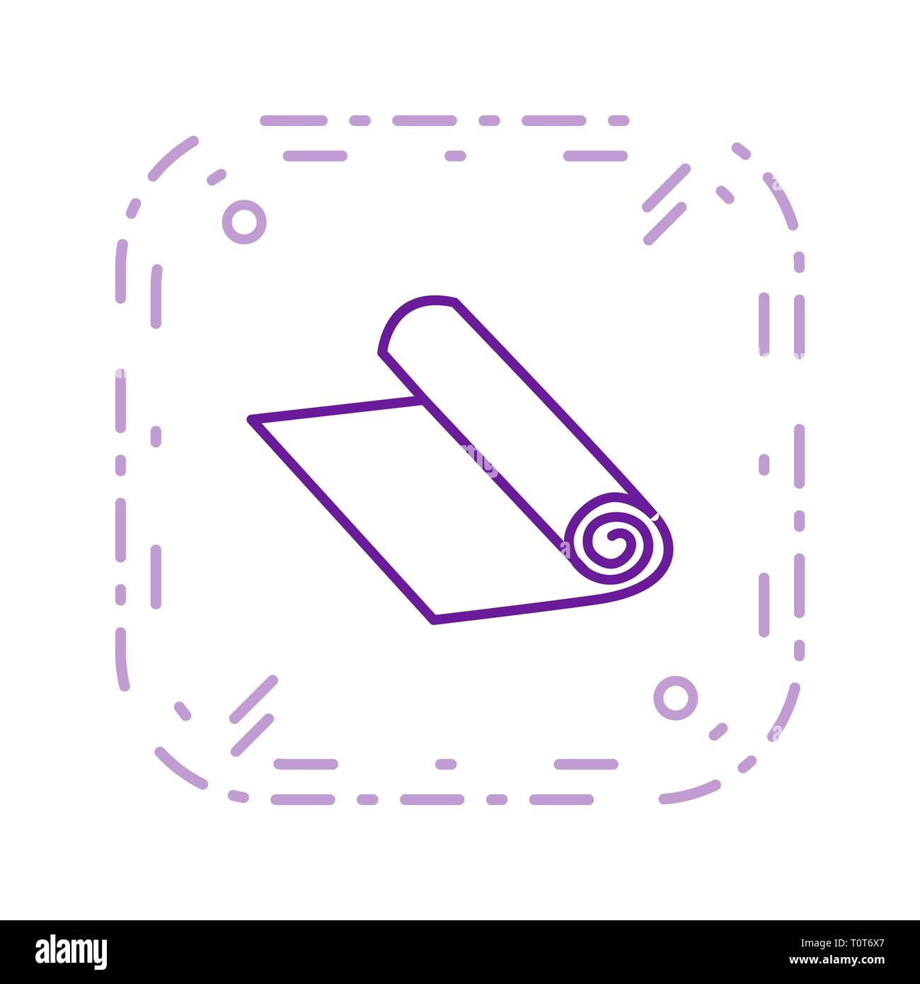 Illustration Paper Roll Icon Stock Photo - Alamy