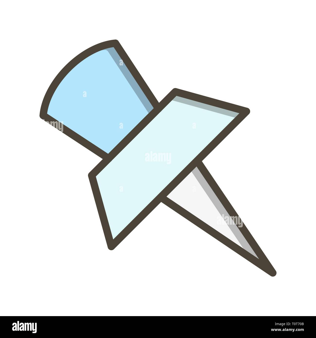 Illustration Pin Icon Stock Photo - Alamy