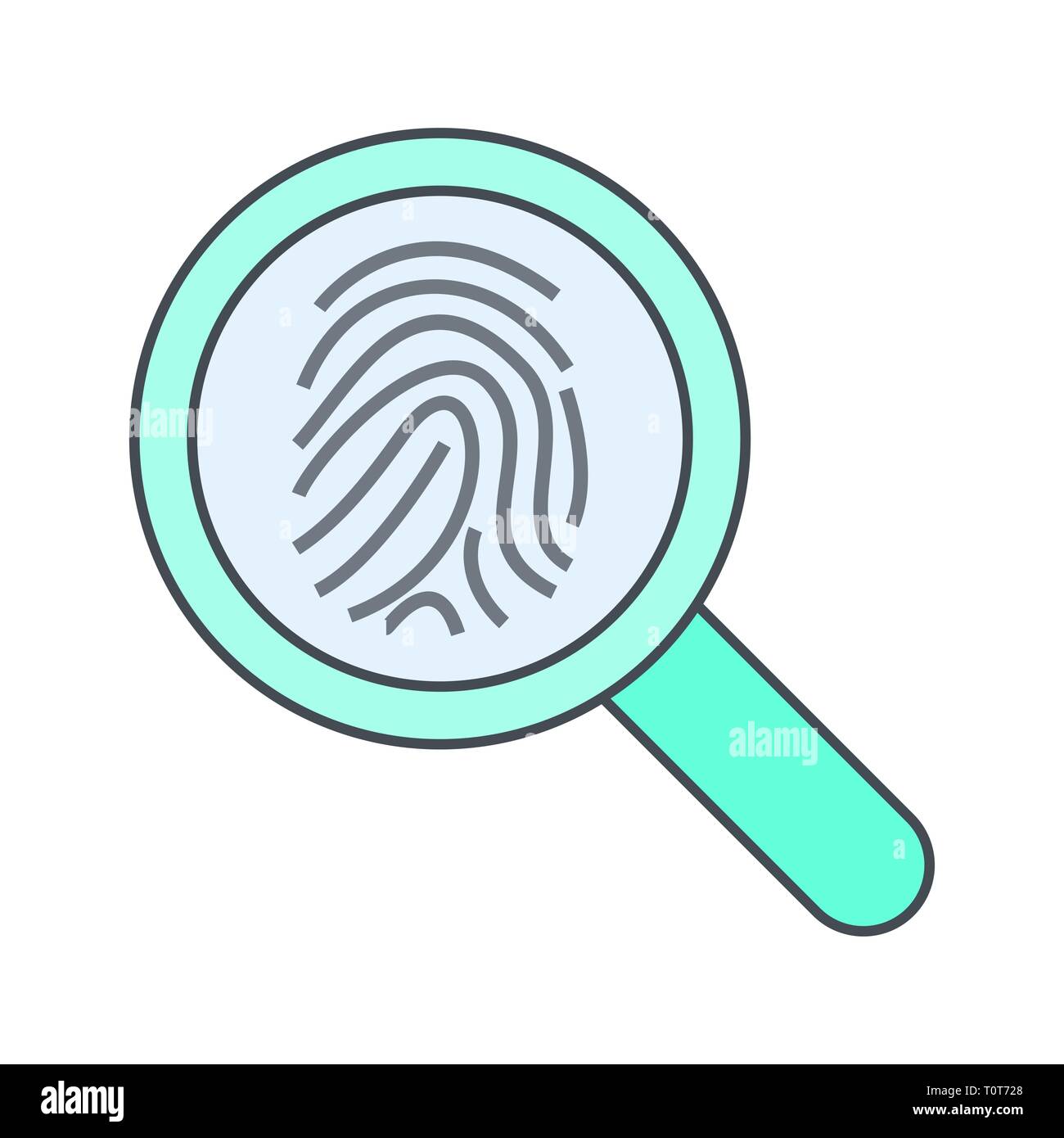 Finger print glyph icon Cut Out Stock Images & Pictures - Alamy
