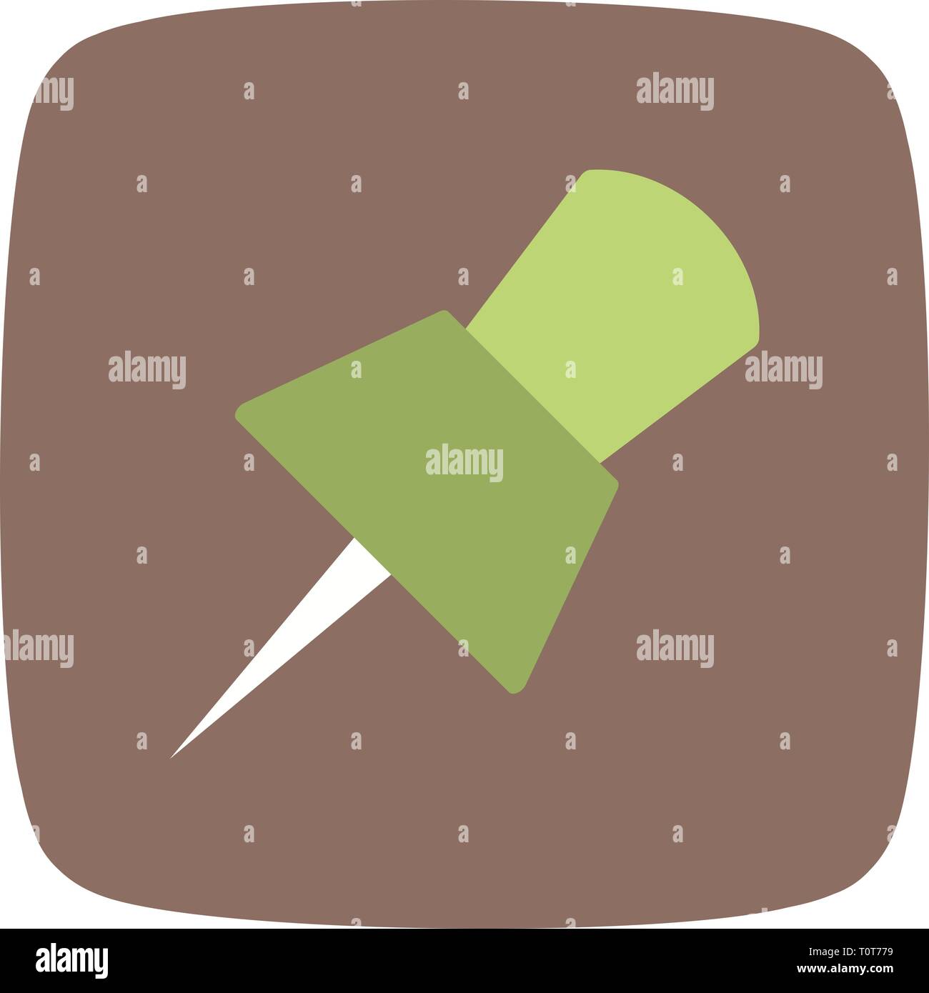 Illustration Pin Icon Stock Photo - Alamy