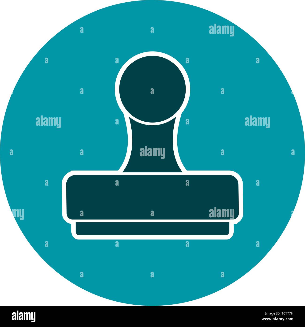 Illustration Stamp Icon Stock Photo - Alamy