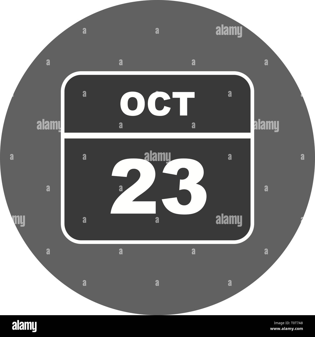 October 23rd Date on a Single Day Calendar Stock Photo - Alamy