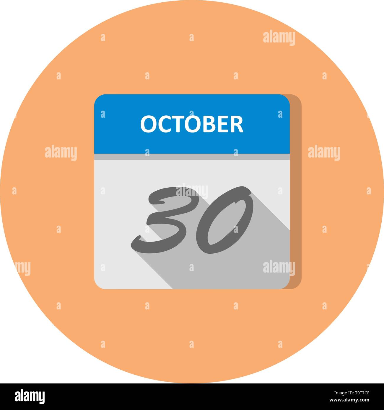 October 30th Date on a Single Day Calendar Stock Photo - Alamy