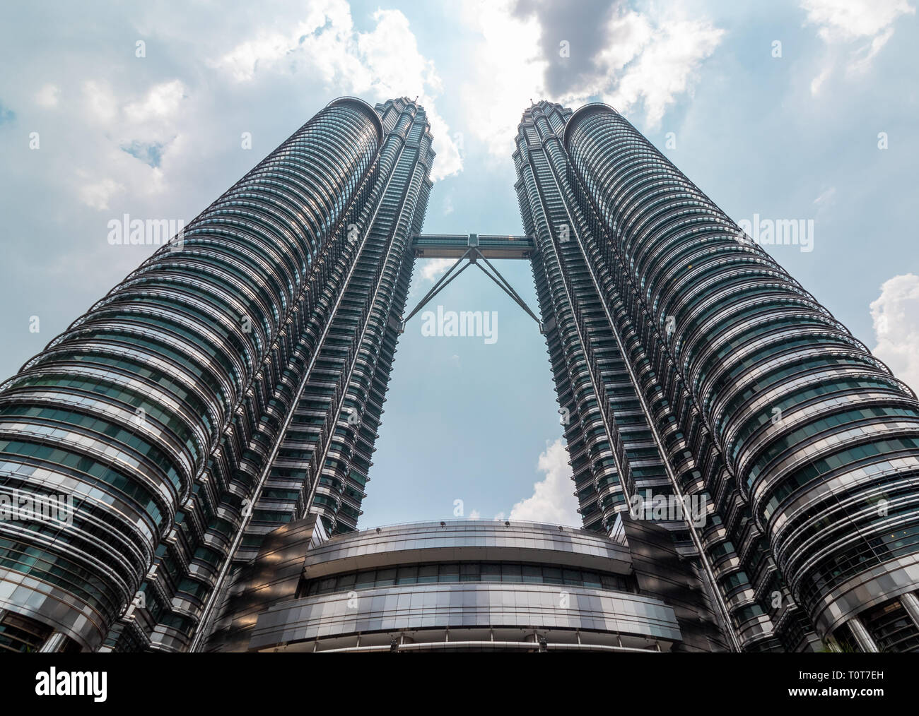 Petronas Towers in Kuala Lumpur, Malaysia. World's largest skyscraper ...