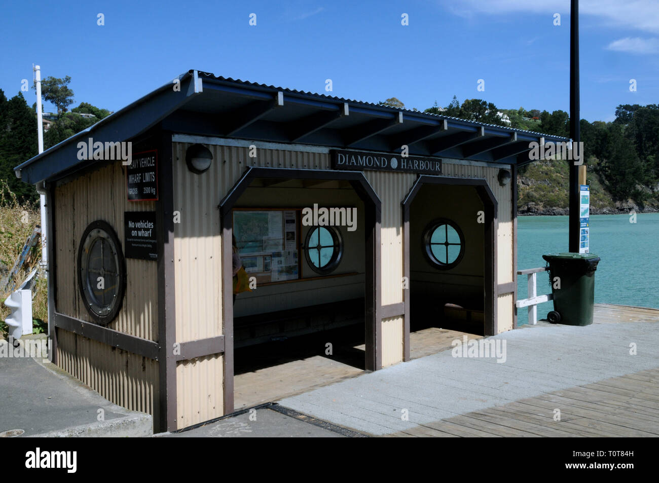 Diamond Harbour , Banks Peninsula on New Zealands South Island. A ...