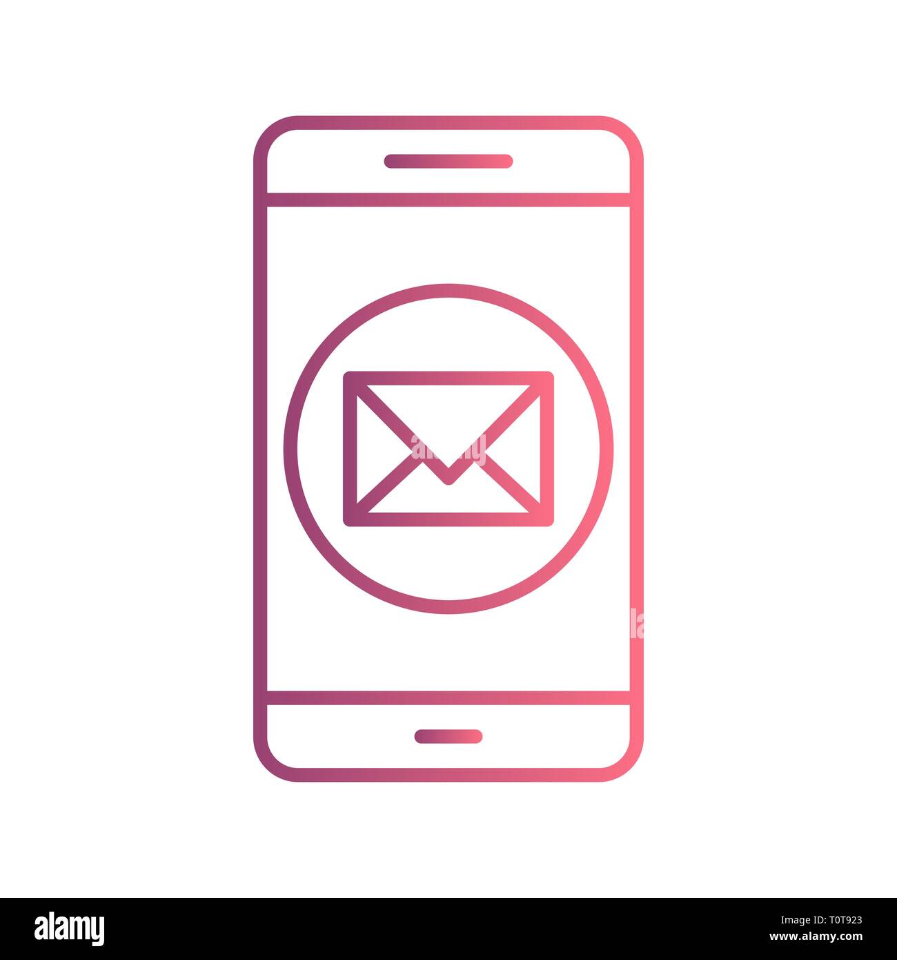 Illustration Message Mobile Application Icon Stock Photo - Alamy