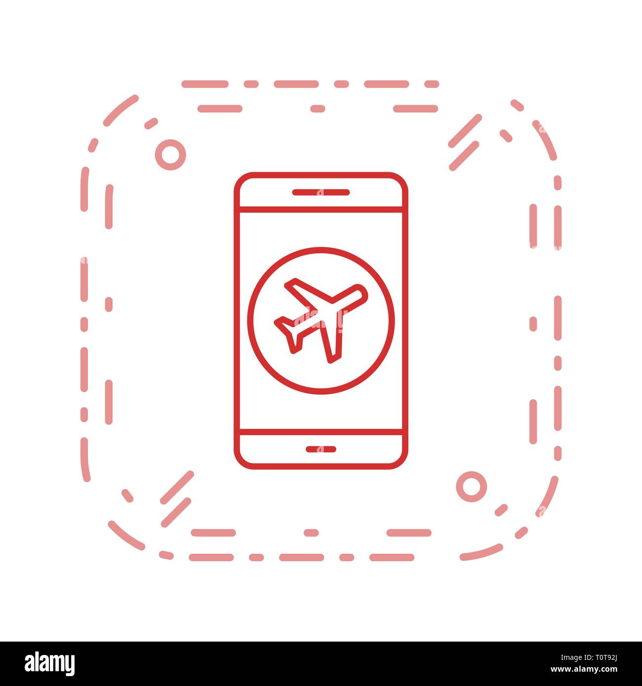 Illustration Airplane Mobile Application Icon Stock Photo - Alamy