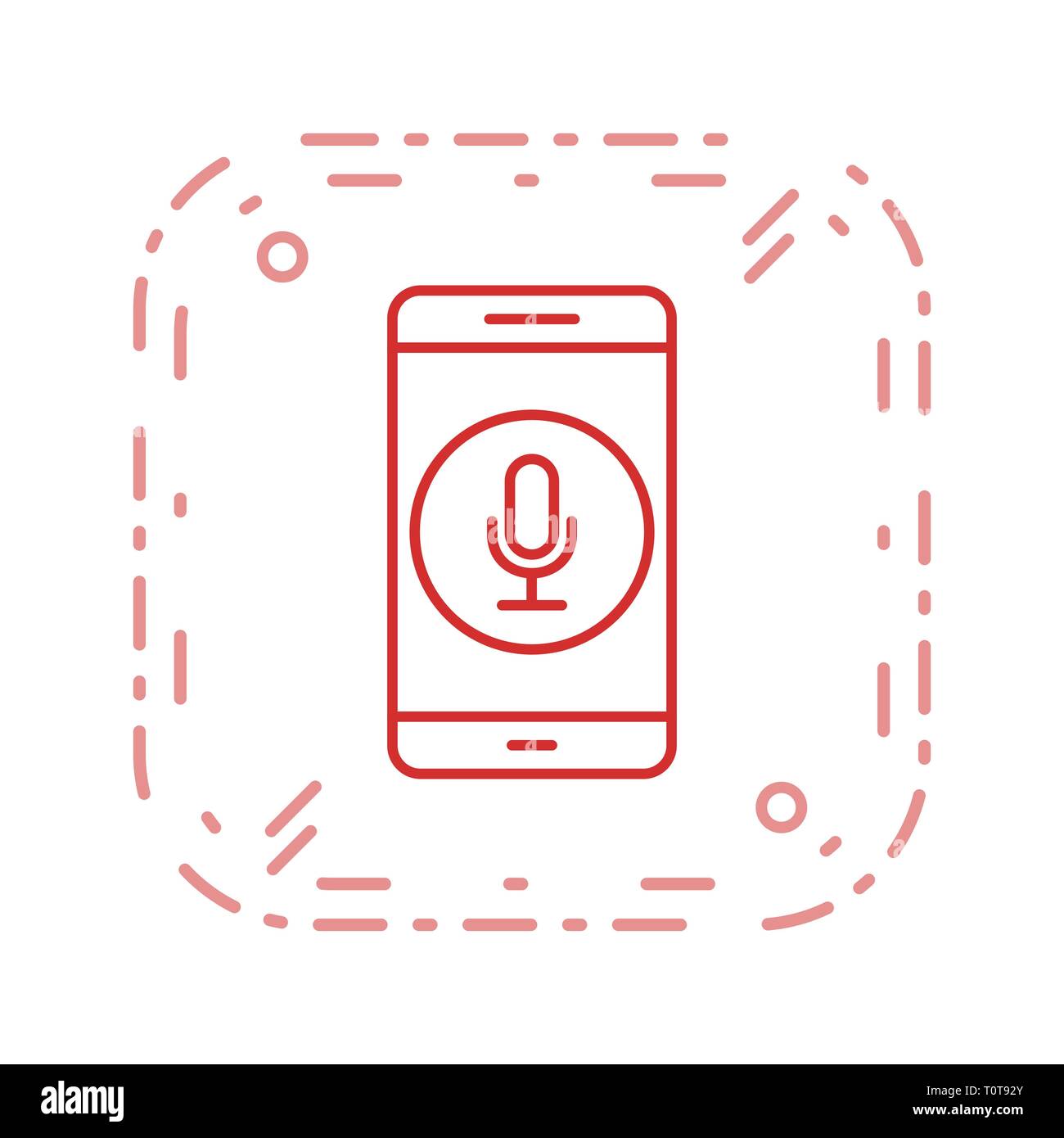 Illustration Microphone Mobile Application Icon Stock Photo - Alamy