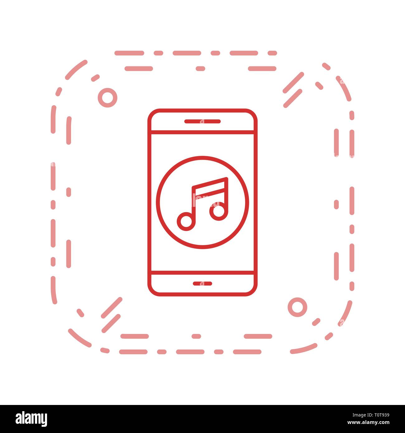 Illustration Music Mobile Application Icon Stock Photo - Alamy