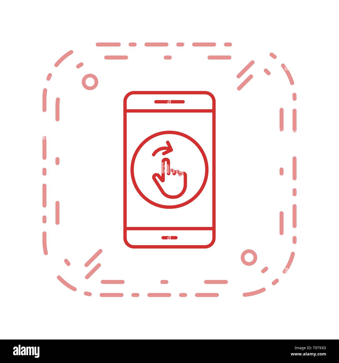 Illustration Swipe Mobile Application Icon Stock Photo - Alamy
