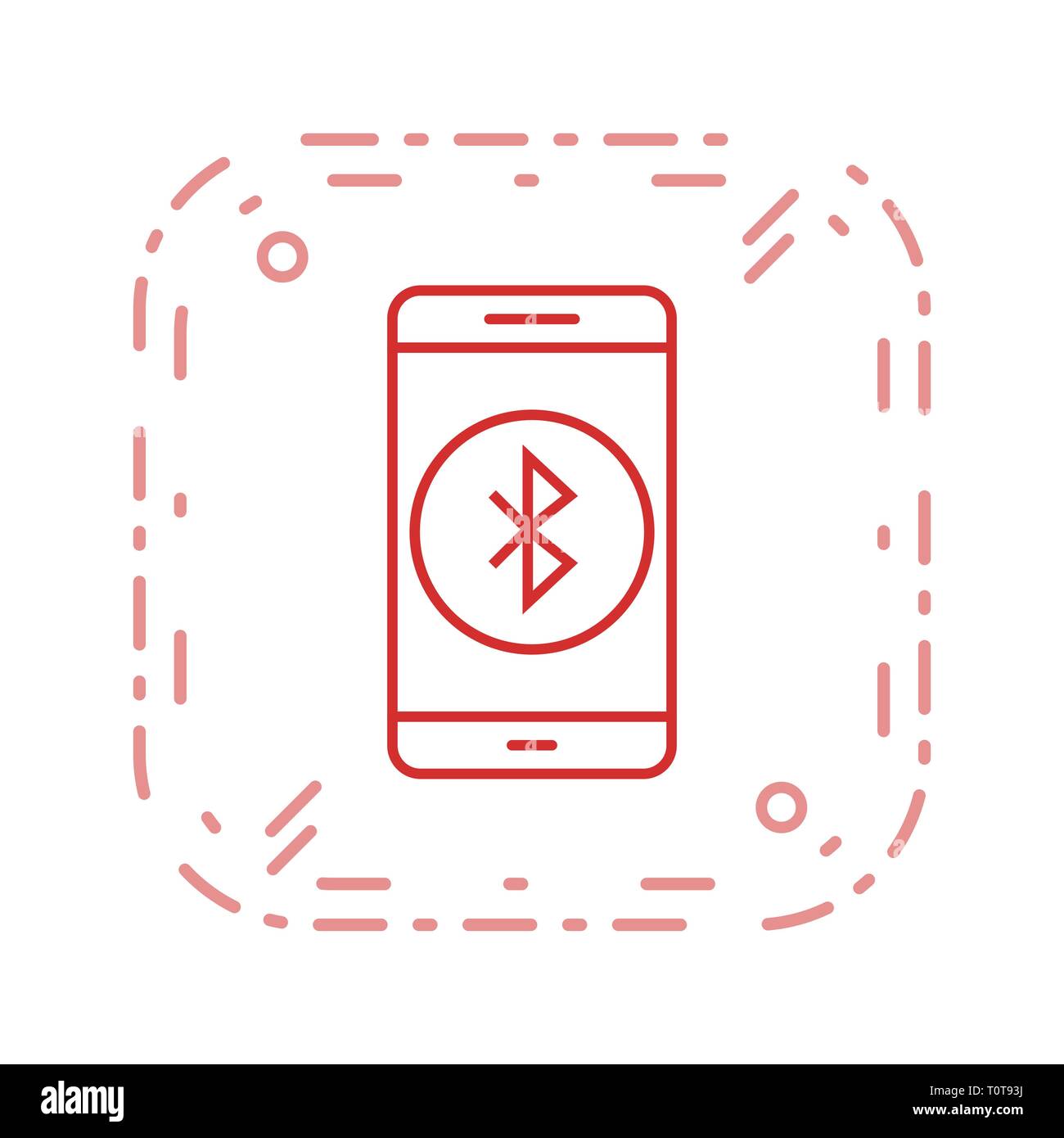 Illustration Bluetooth Mobile Application Icon Stock Photo - Alamy