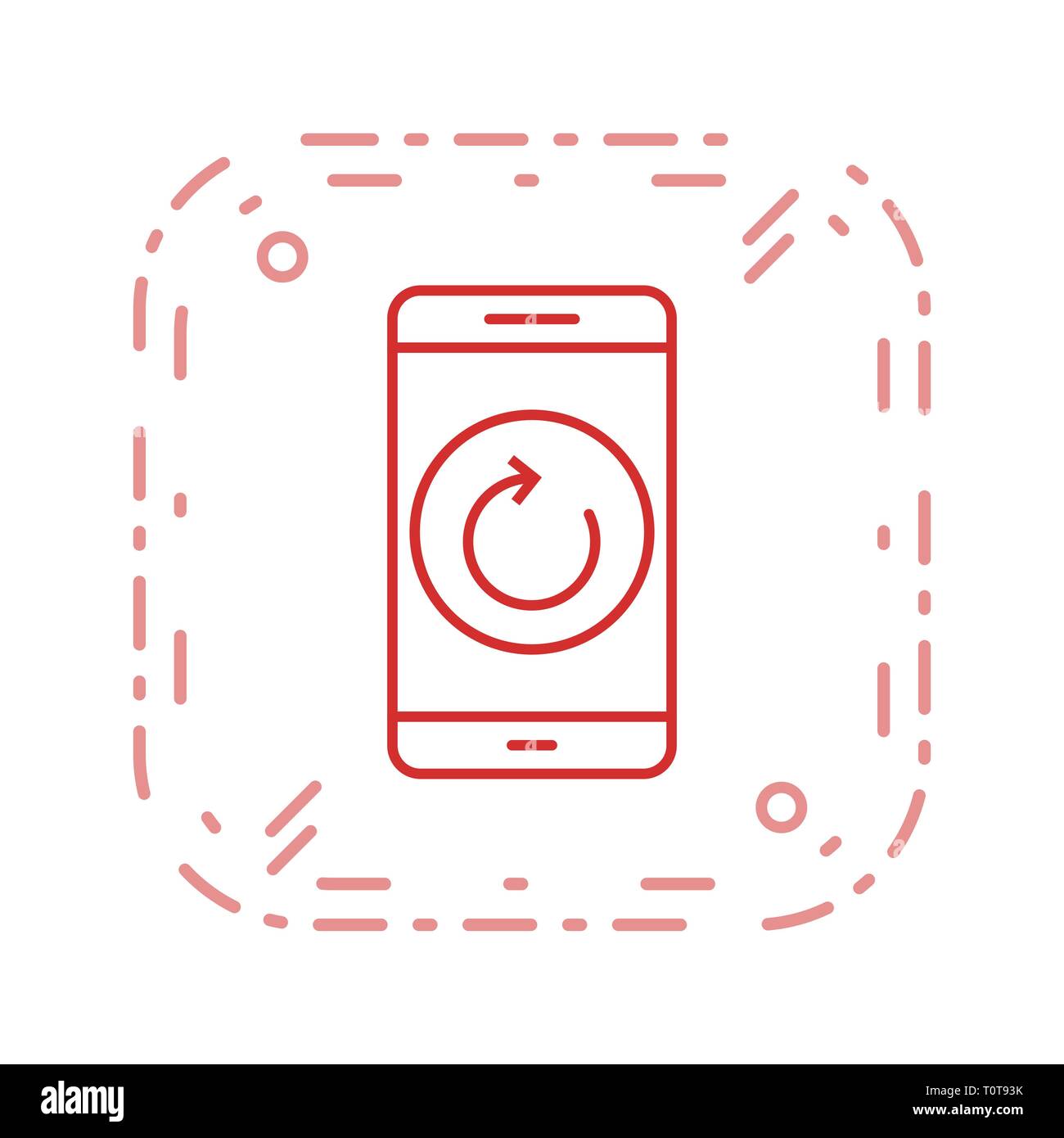 Illustration Reset Mobile Application Icon Stock Photo - Alamy