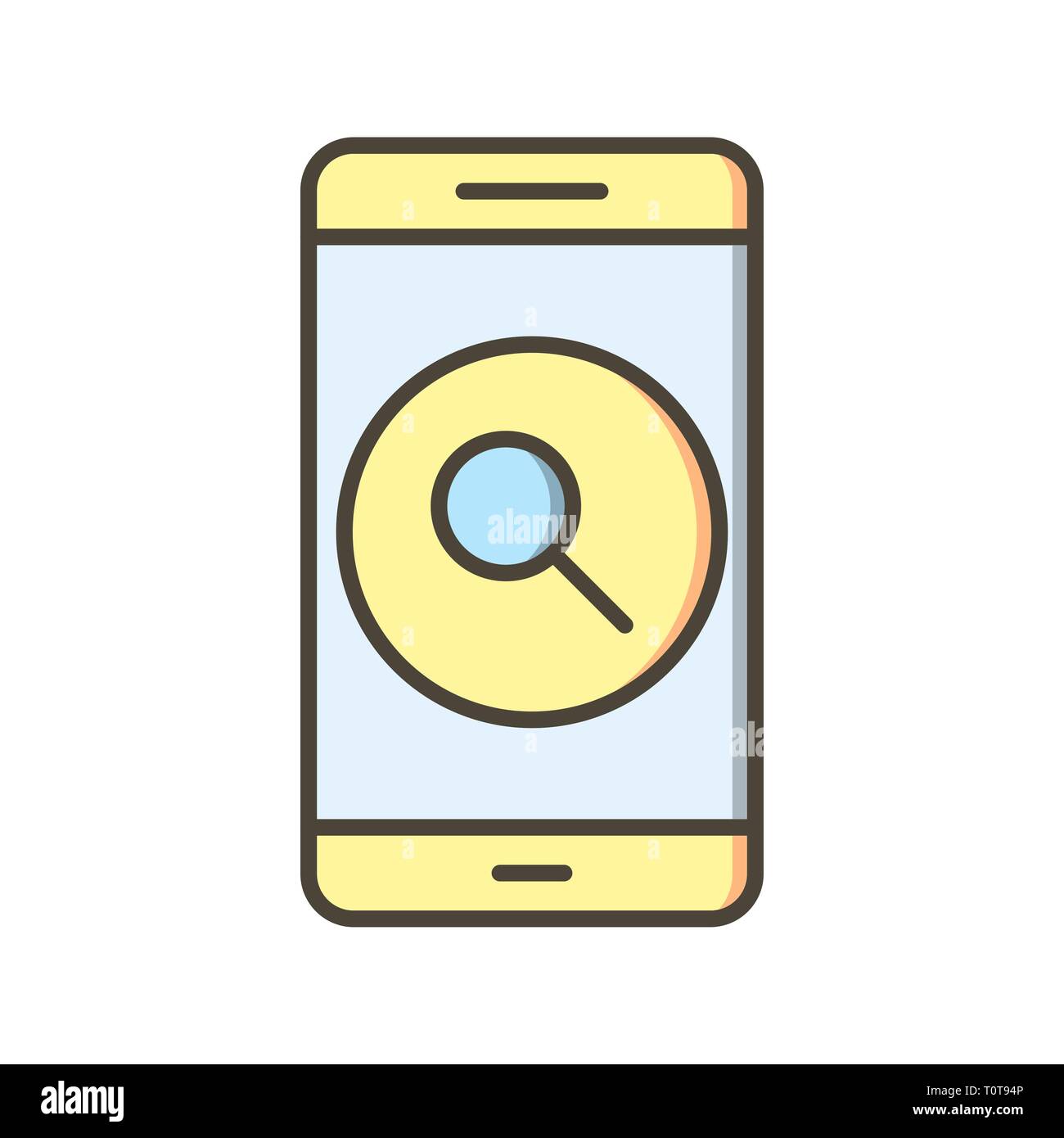 Illustration Search Mobile Application Icon Stock Photo - Alamy