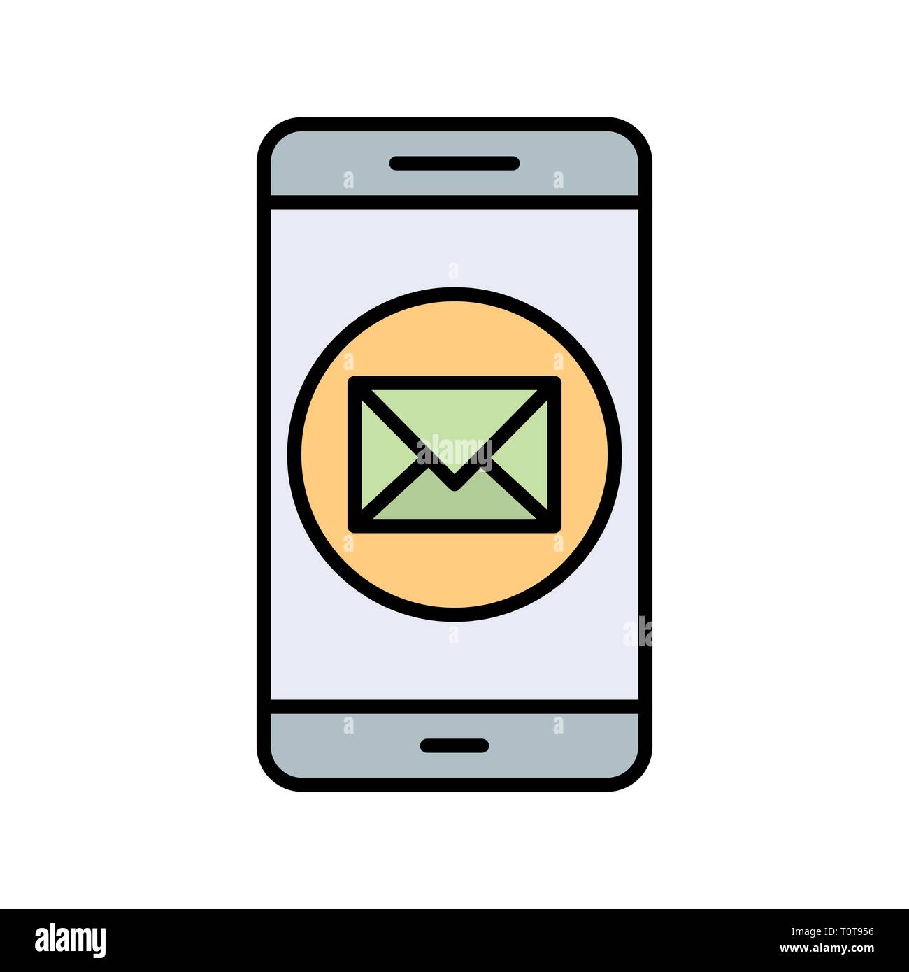 Illustration Message Mobile Application Icon Stock Photo - Alamy