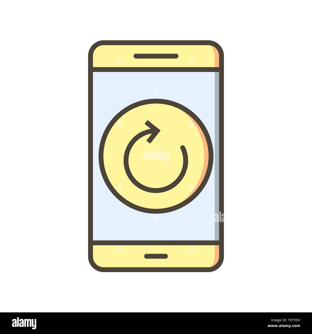 Illustration Reset Mobile Application Icon Stock Photo - Alamy