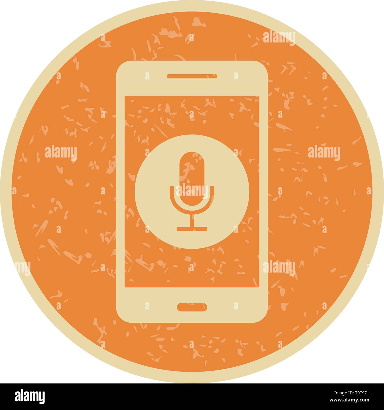 Illustration Microphone Mobile Application Icon Stock Photo - Alamy