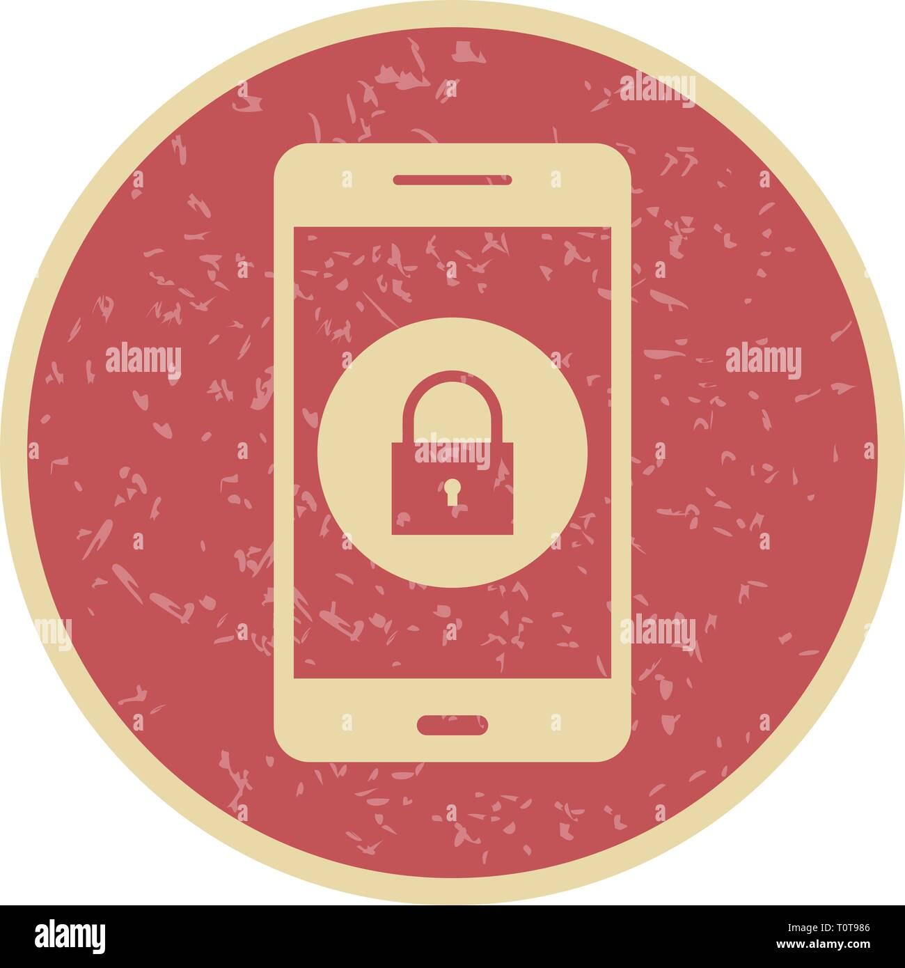 Illustration Lock Mobile Application Icon Stock Photo - Alamy