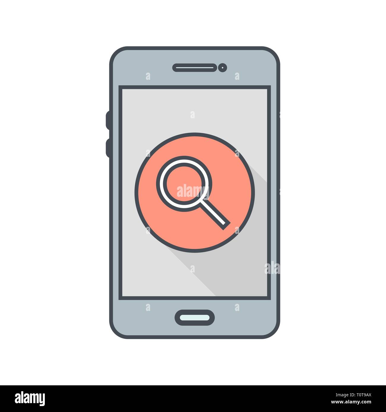 Illustration Search Mobile Application Icon Stock Photo - Alamy