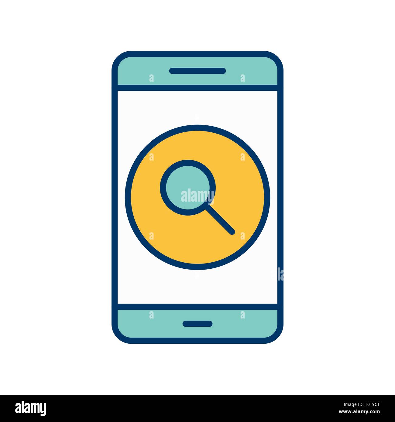 Illustration Search Mobile Application Icon Stock Photo - Alamy