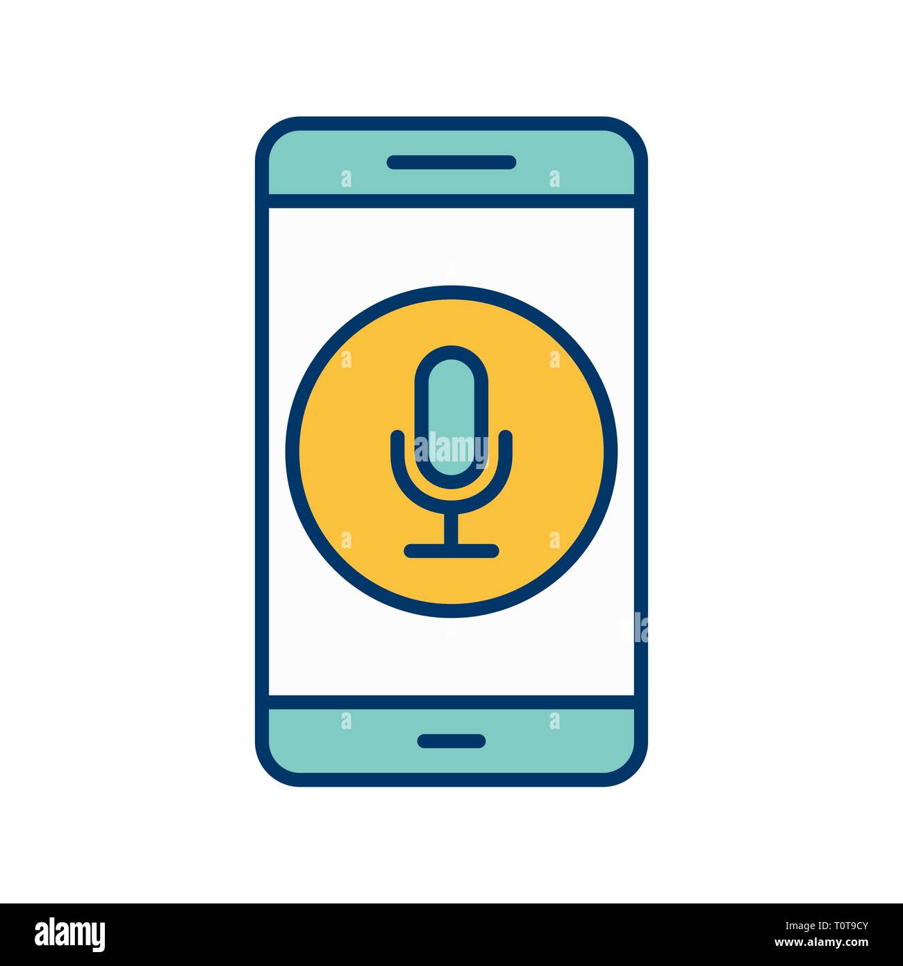 Illustration Microphone Mobile Application Icon Stock Photo - Alamy