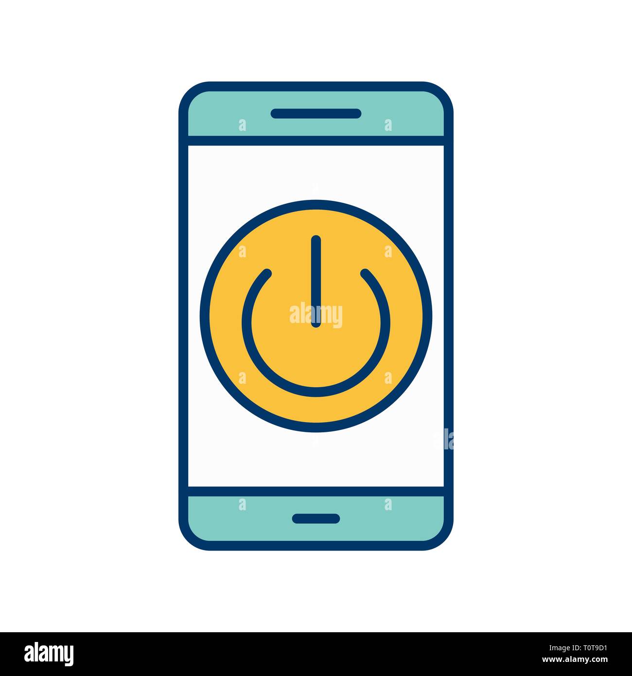 Illustration Power off Mobile Application Icon Stock Photo - Alamy