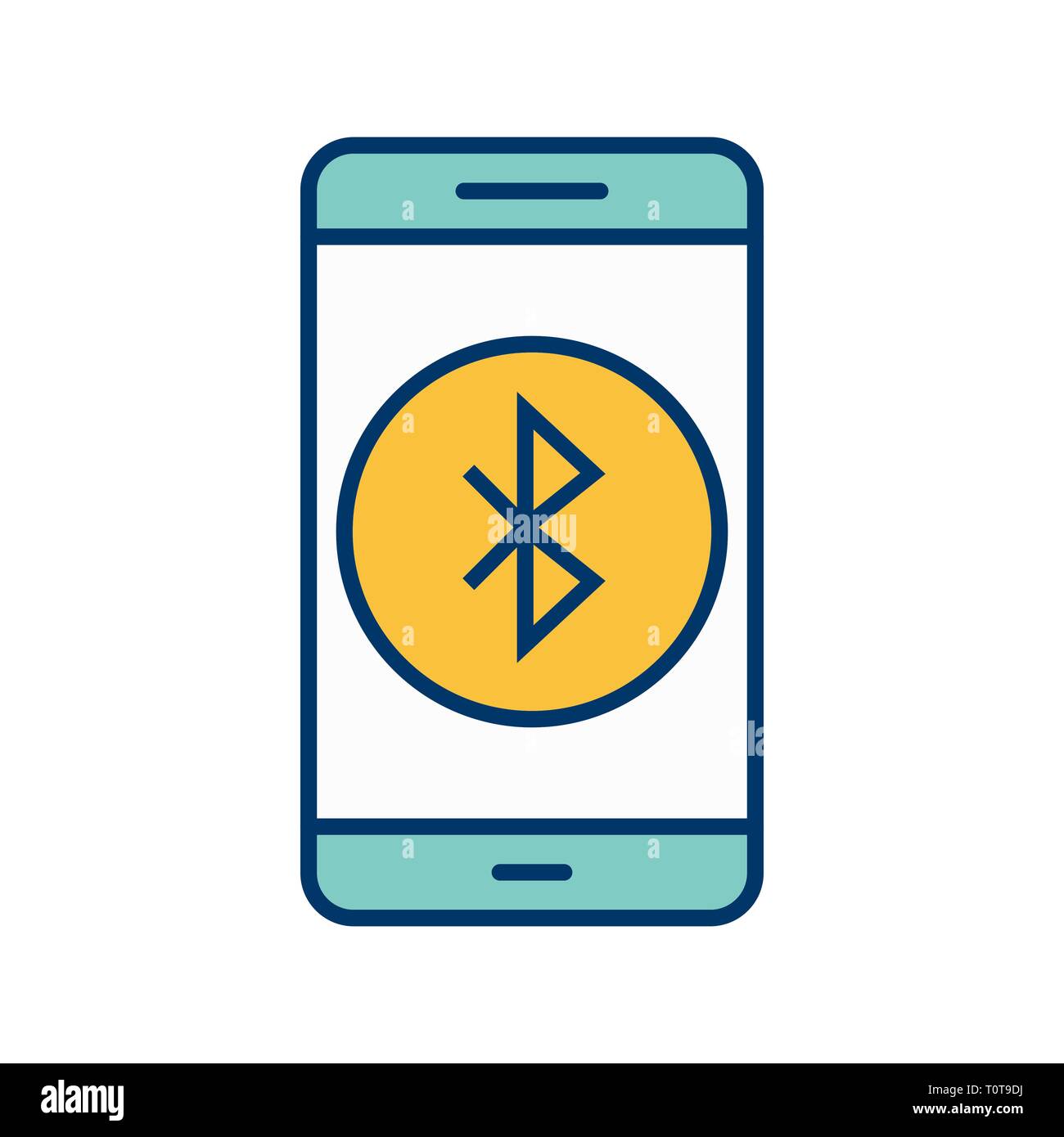 Illustration Bluetooth Mobile Application Icon Stock Photo - Alamy