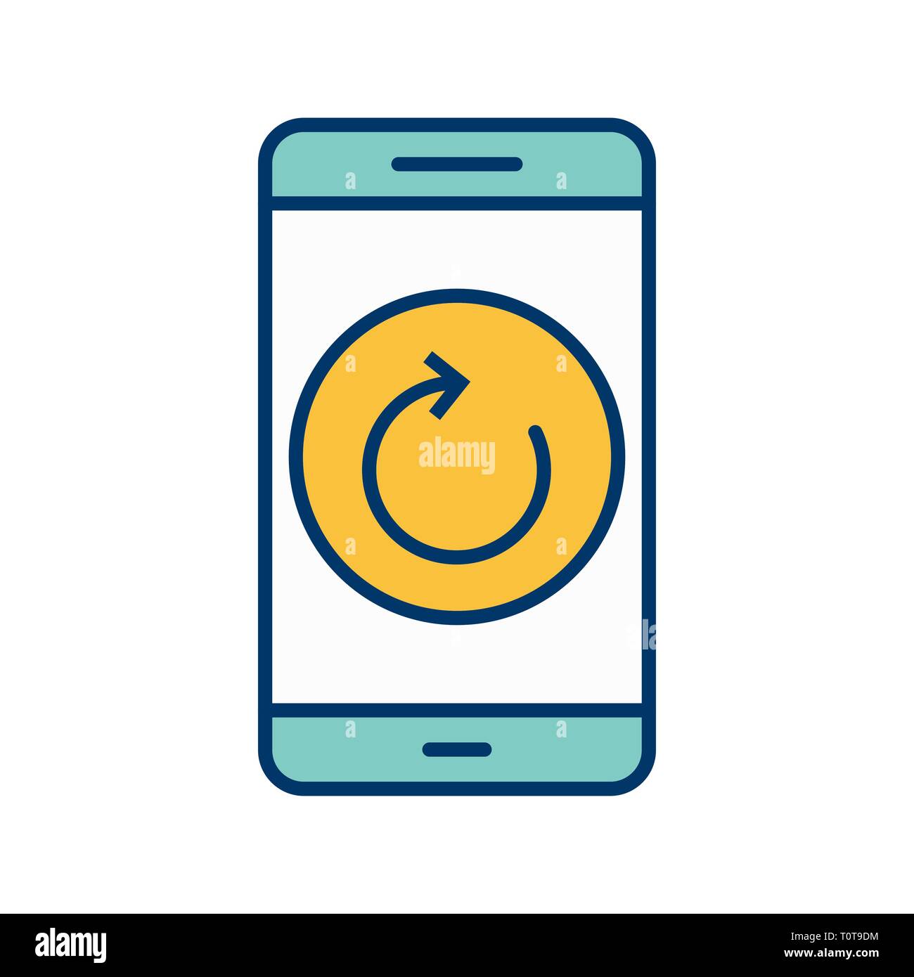 Illustration Reset Mobile Application Icon Stock Photo - Alamy