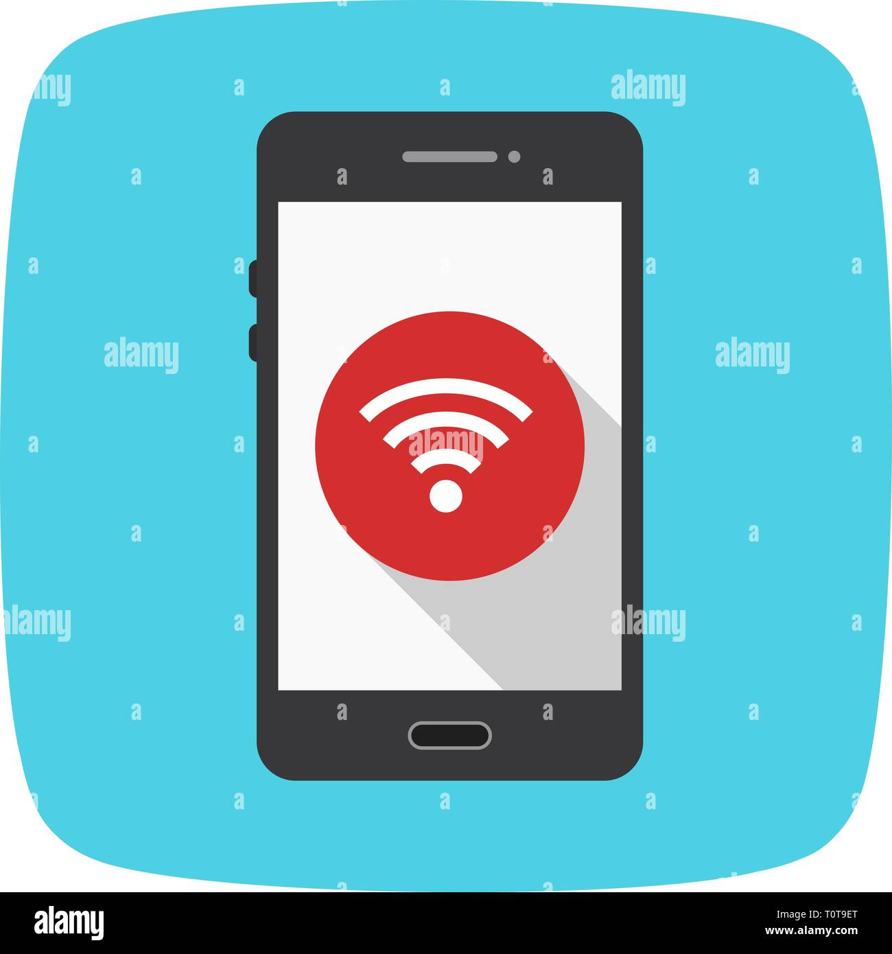 Illustration Wifi Mobile Application Icon Stock Photo - Alamy