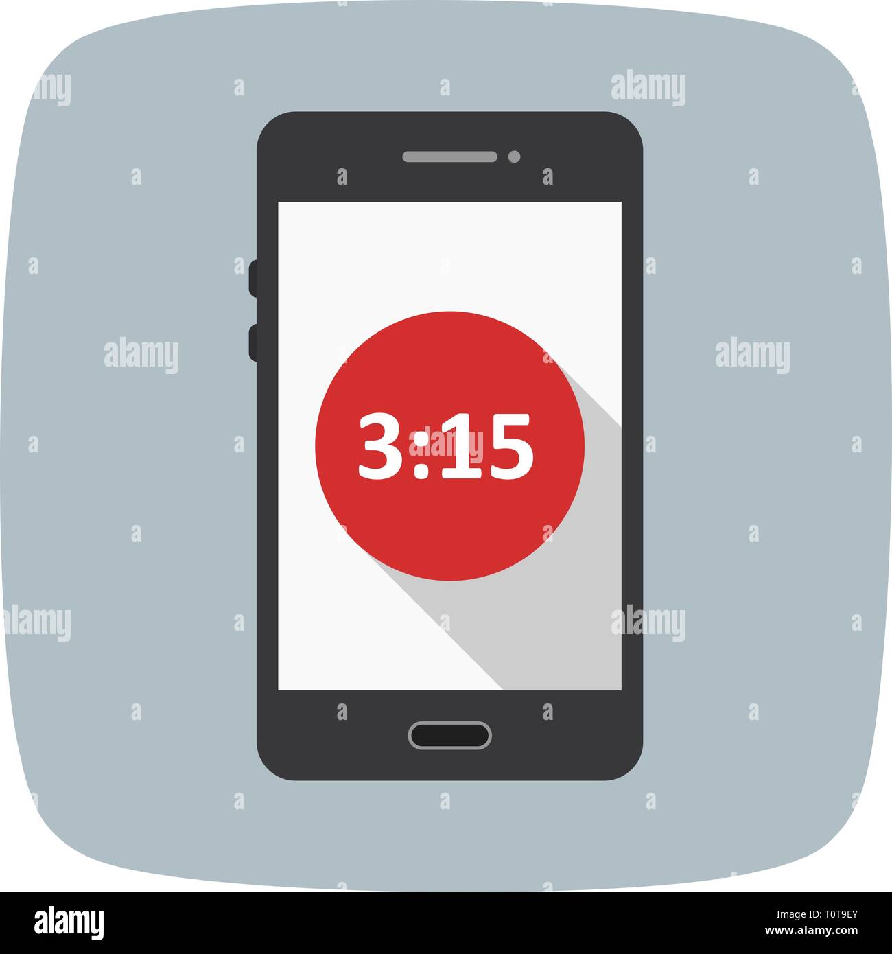 Illustration Time Display Mobile Application Icon Stock Photo - Alamy