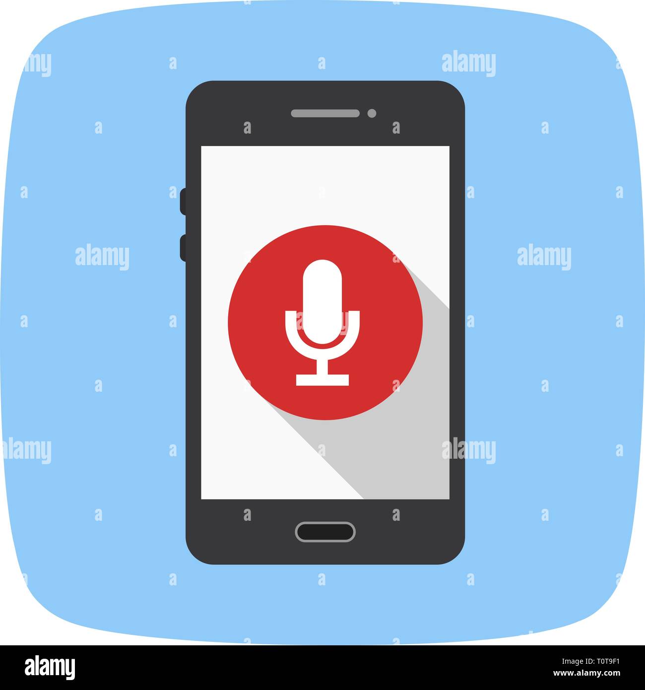 Illustration Microphone Mobile Application Icon Stock Photo - Alamy