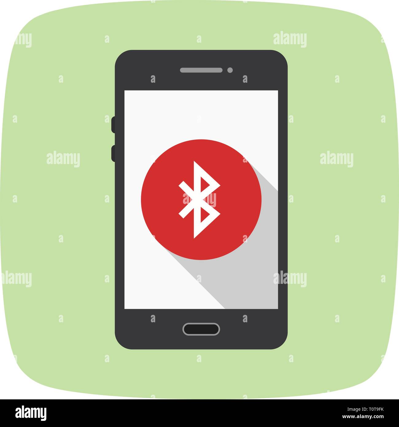 Illustration Bluetooth Mobile Application Icon Stock Photo - Alamy