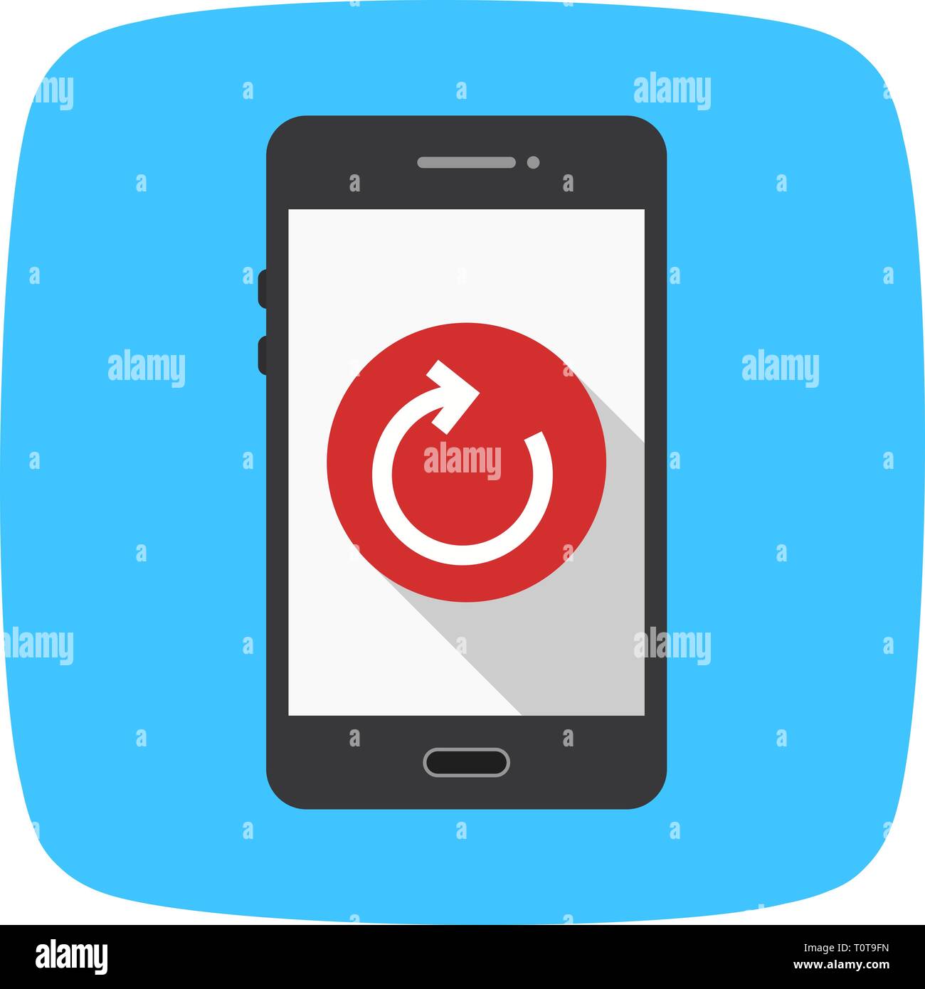 Illustration Reset Mobile Application Icon Stock Photo - Alamy
