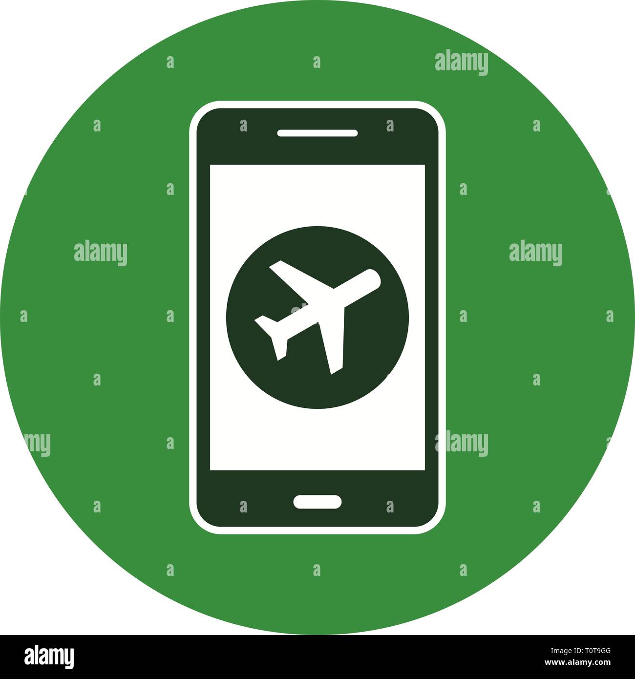 Illustration Airplane Mobile Application Icon Stock Photo - Alamy
