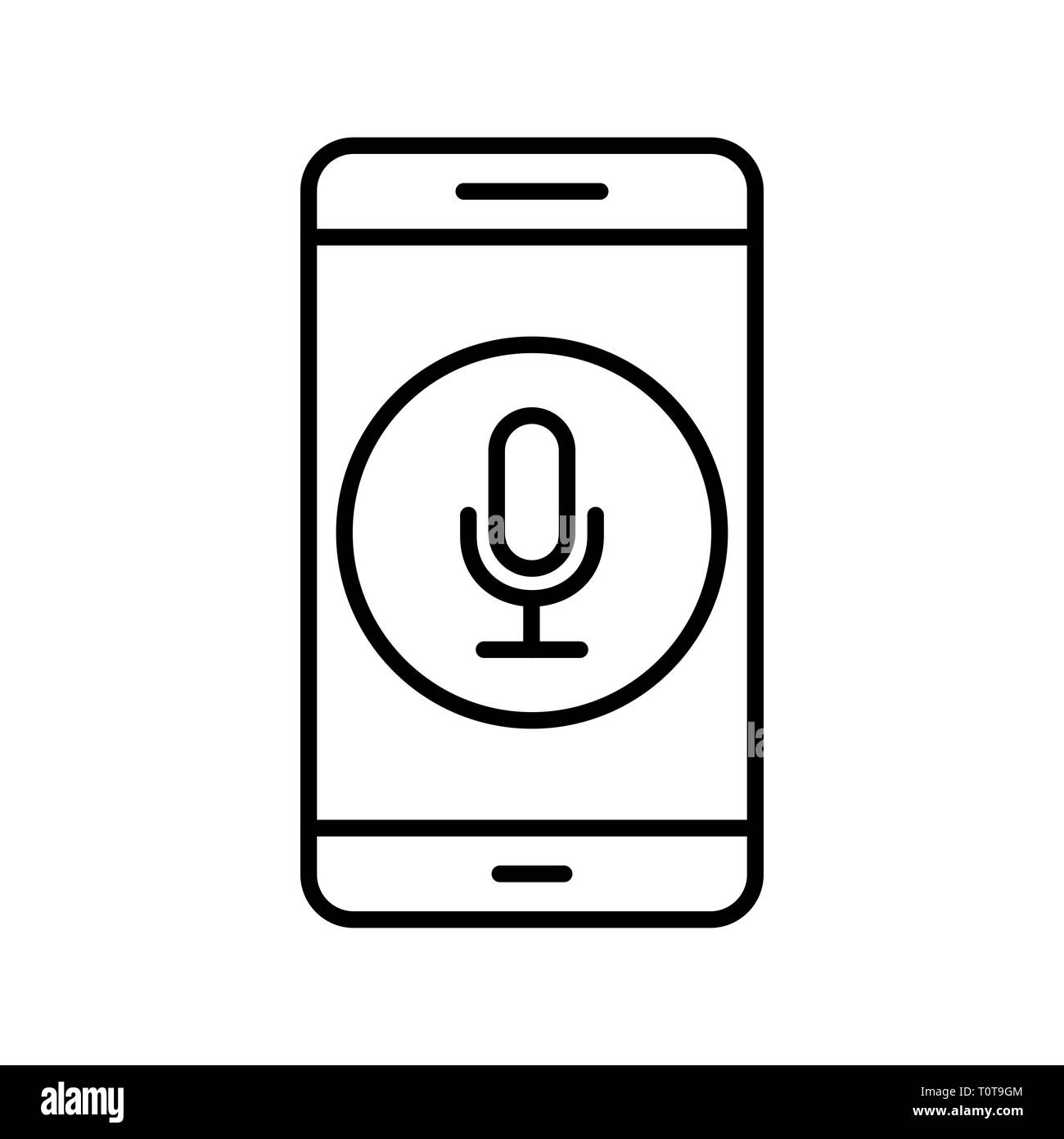 Illustration Microphone Mobile Application Icon Stock Photo - Alamy