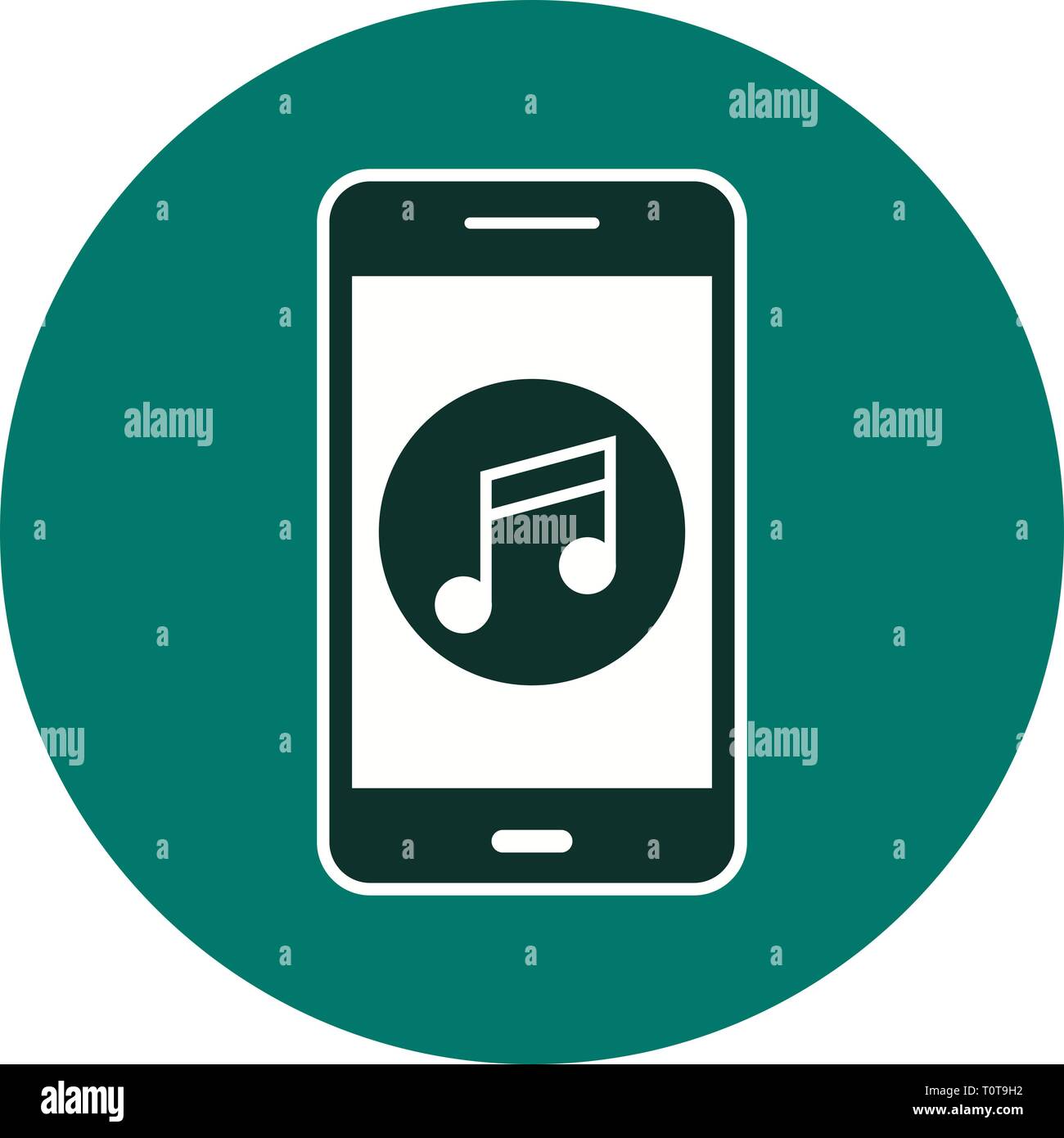 Illustration Music Mobile Application Icon Stock Photo - Alamy