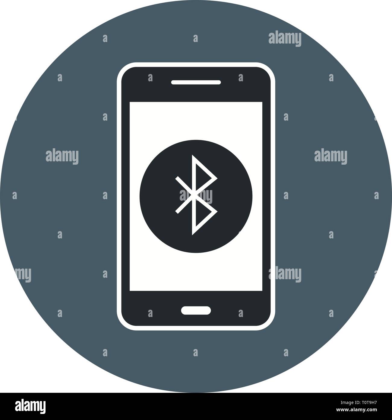 Illustration Bluetooth Mobile Application Icon Stock Photo - Alamy
