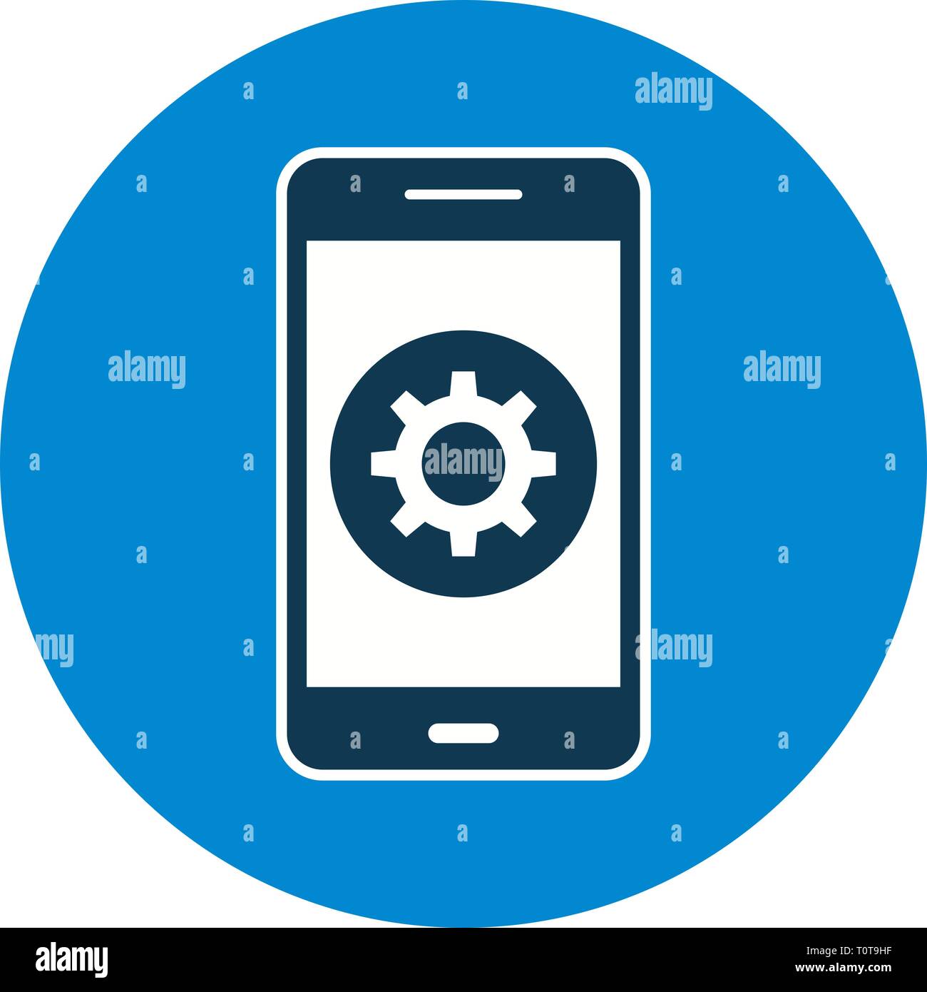 Illustration Setting Mobile Application Icon Stock Photo - Alamy