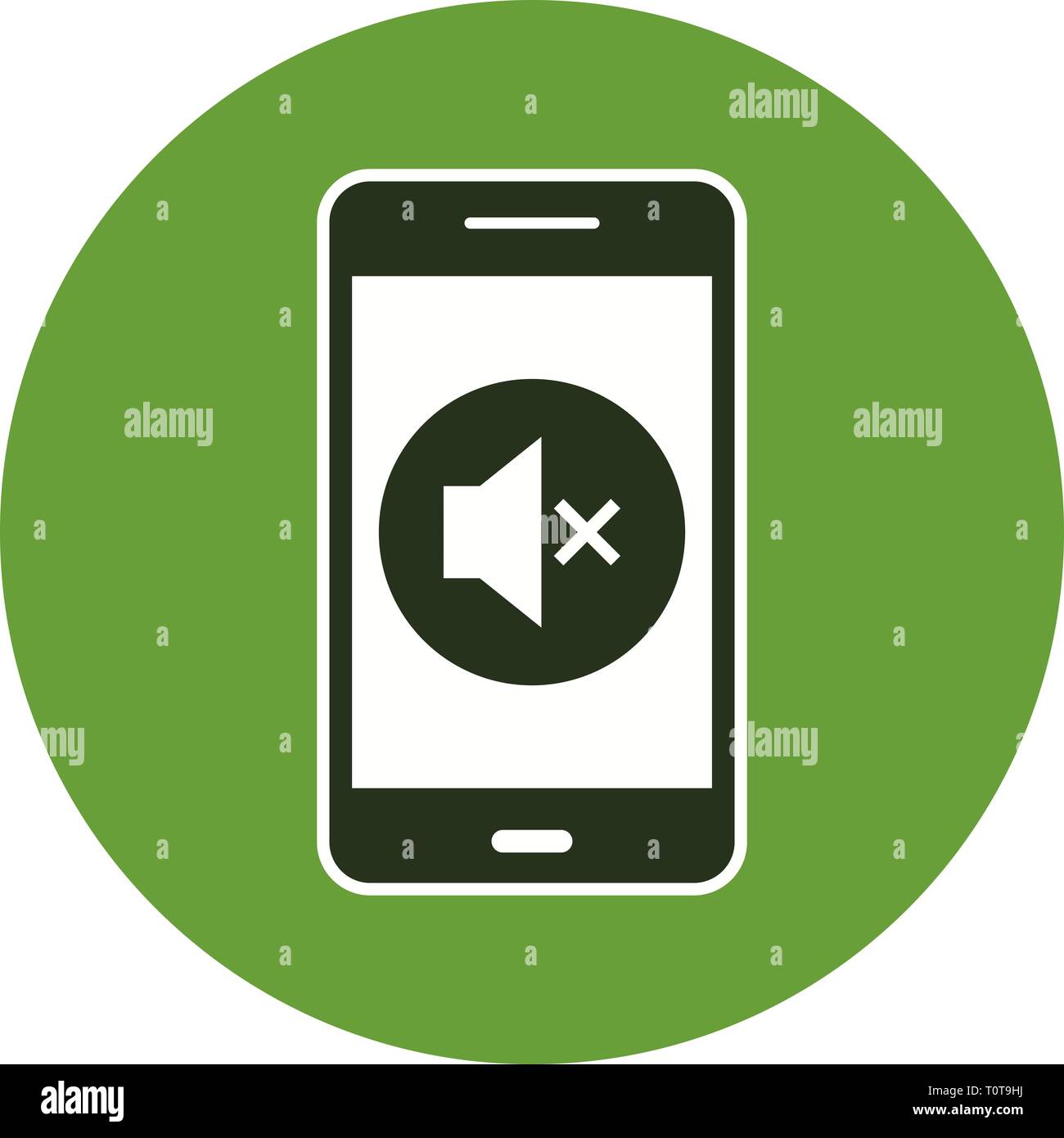 Illustration Silent Mobile Application Icon Stock Photo - Alamy