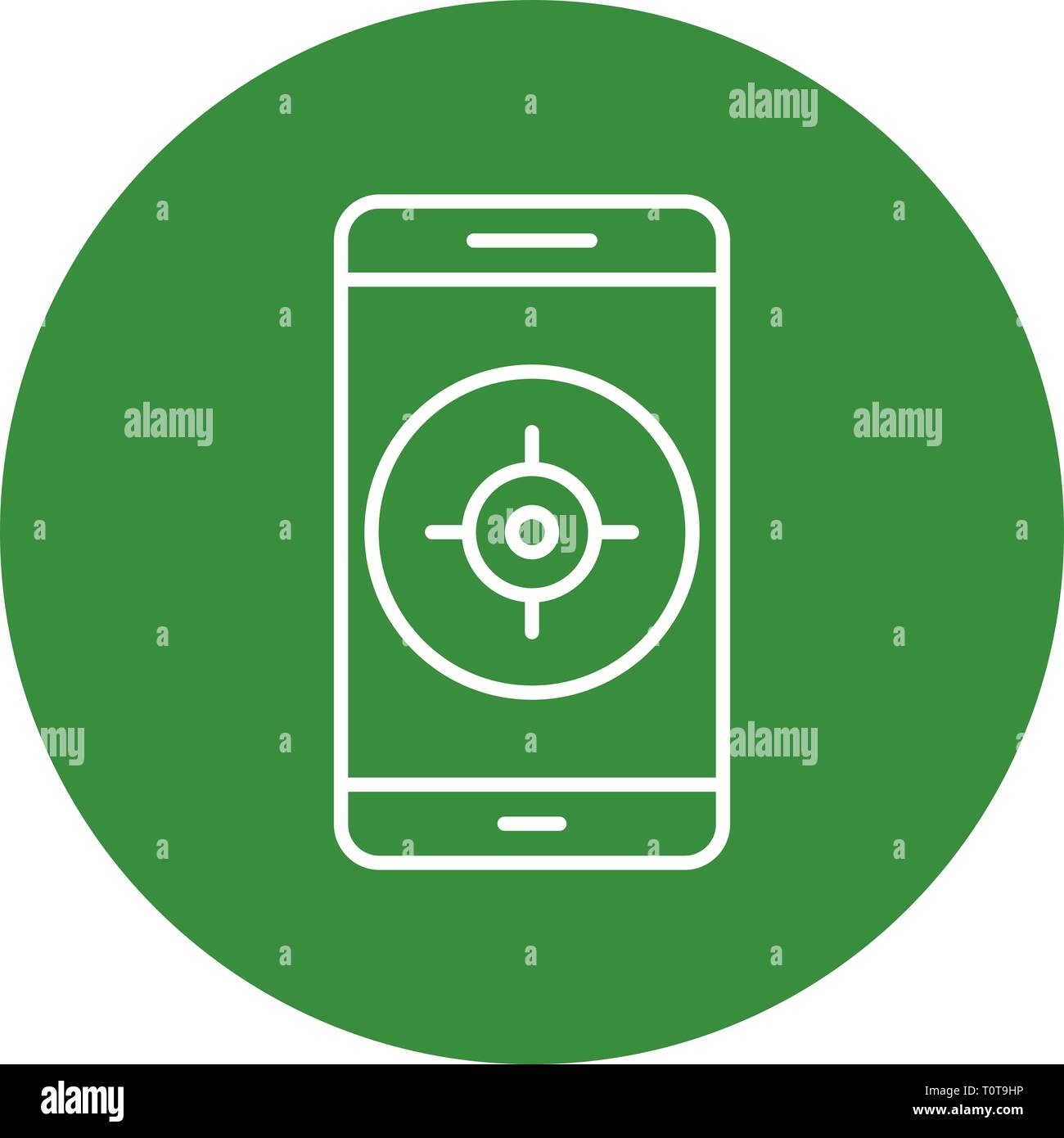 Illustration GPS Mobile Application Icon Stock Photo - Alamy